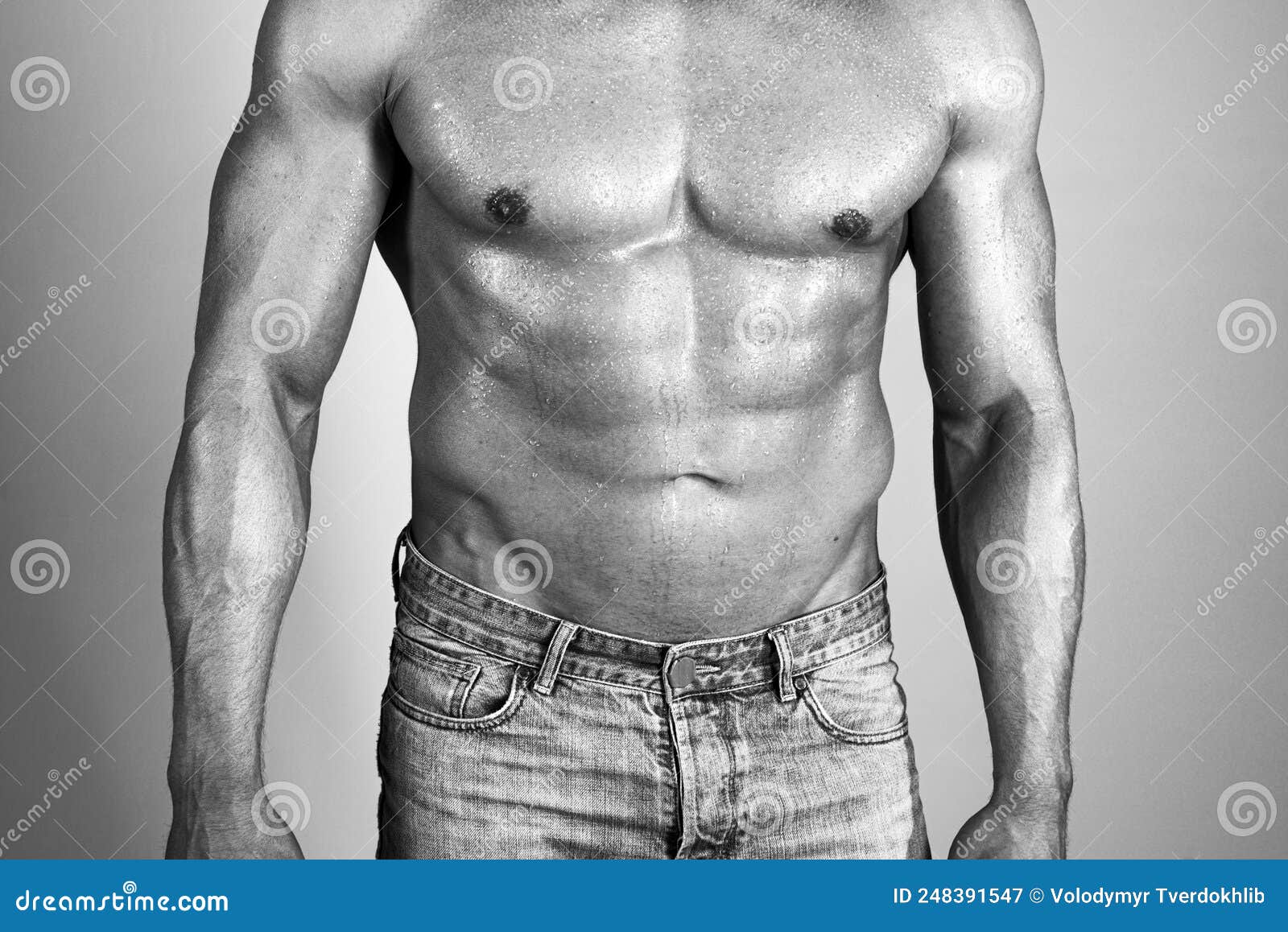 Bare Torso of a Muscular Guy. Stock Image - Image of chest, erotic ...