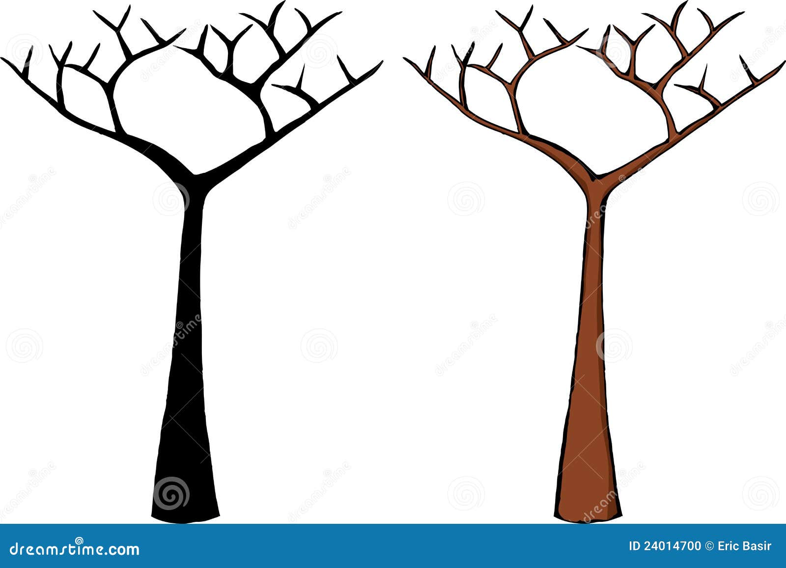 Bare Tree stock vector. Illustration of nature, tall - 24014700