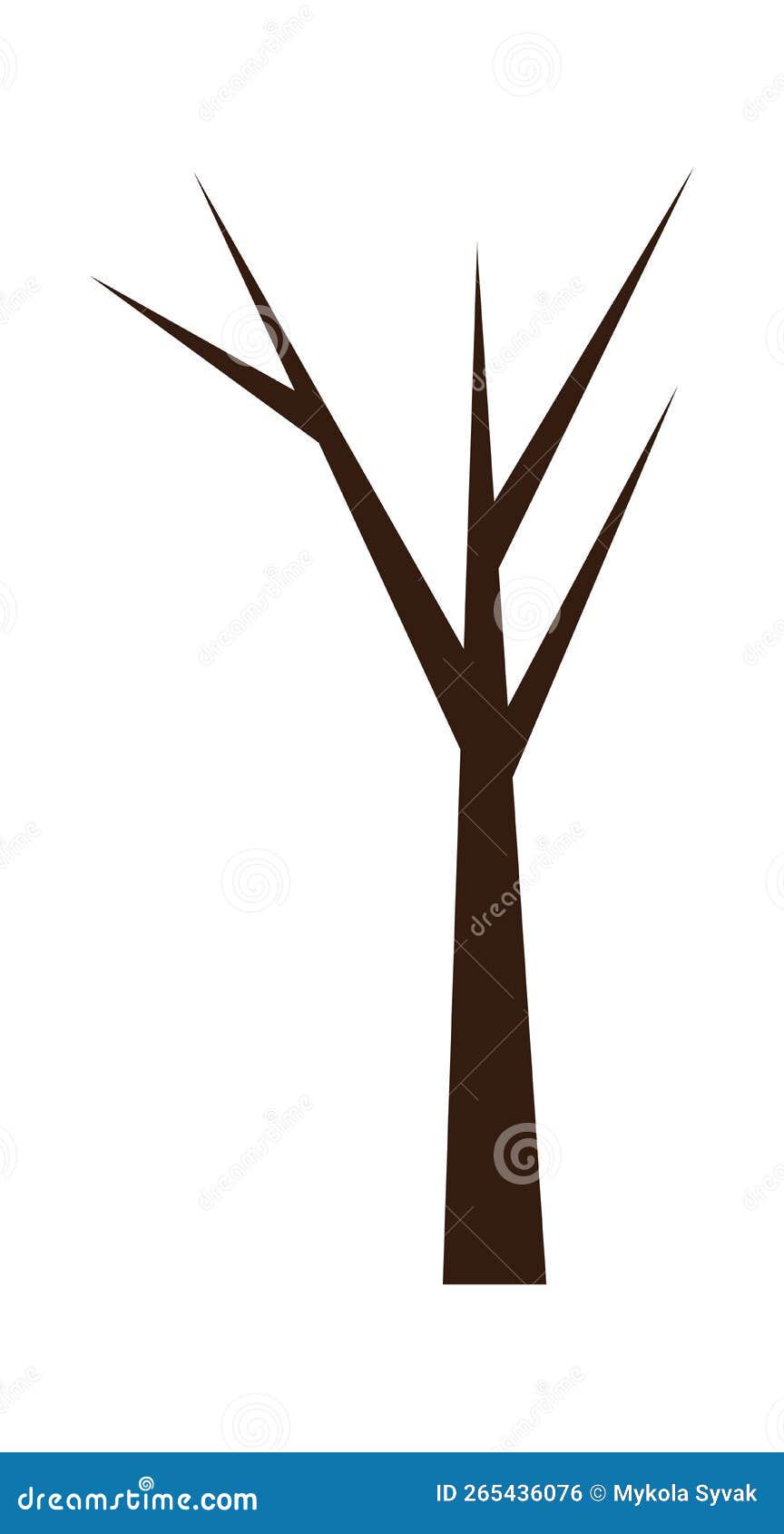 Bare Tree Flat Icon Natural Disaster Stock Vector - Illustration of ...