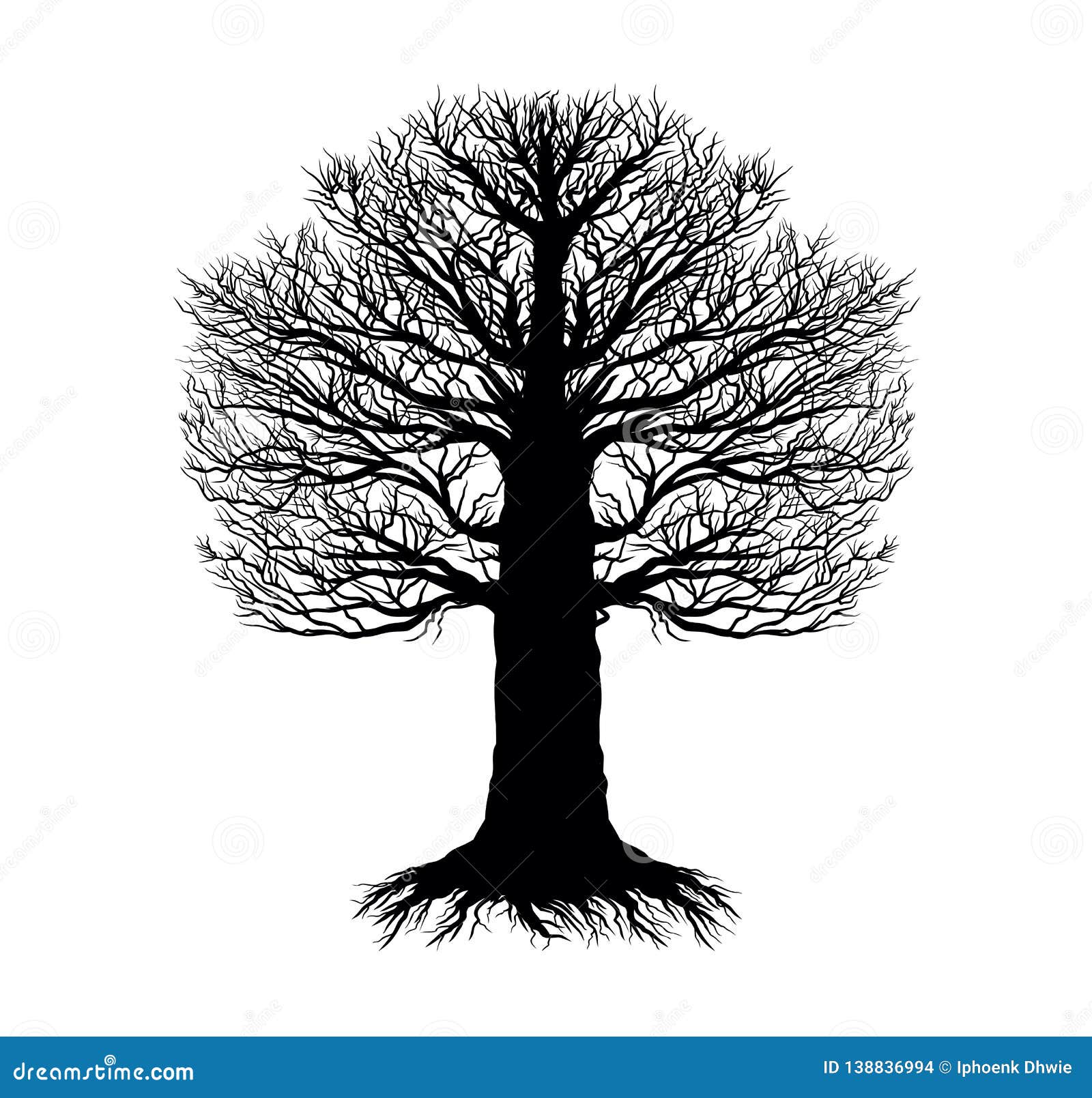 Bare Tree Isolated Vector Illustration Stock Vector - Illustration of ...
