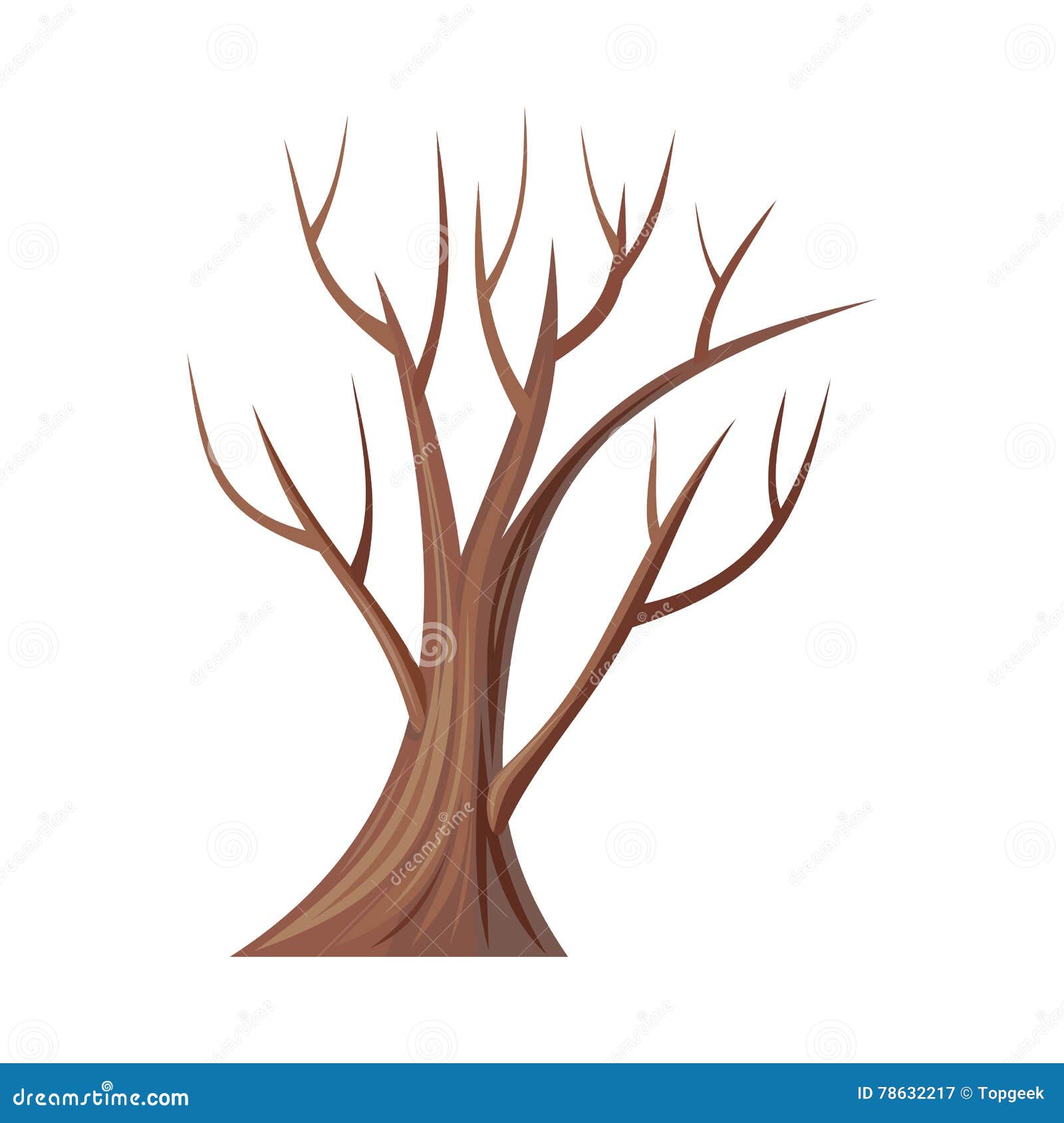 Brown Tree Without Leaves Template