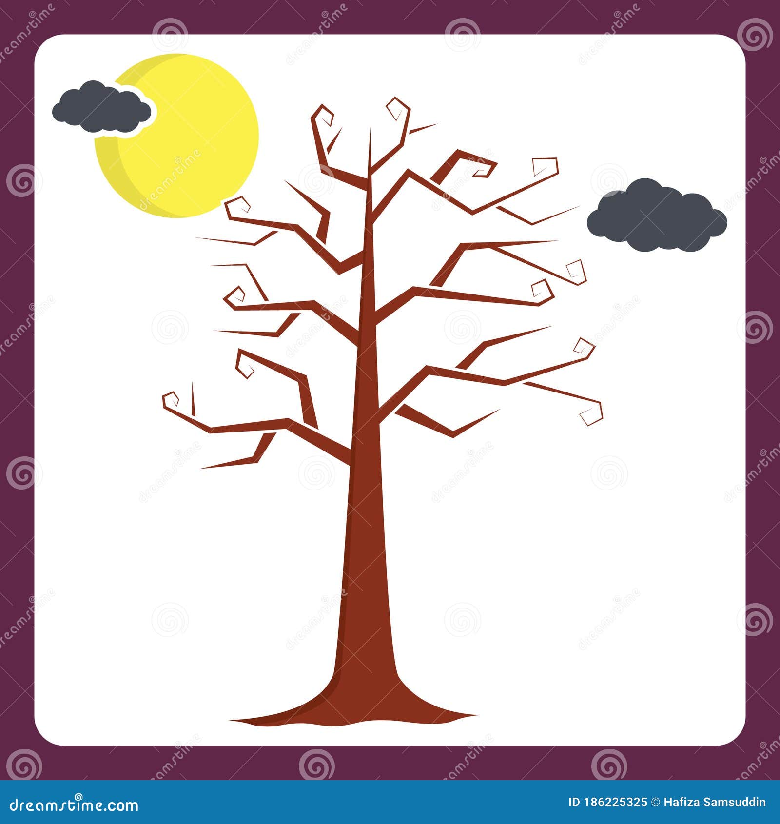 Bare Tree. Vector Illustration Decorative Design Stock Vector ...