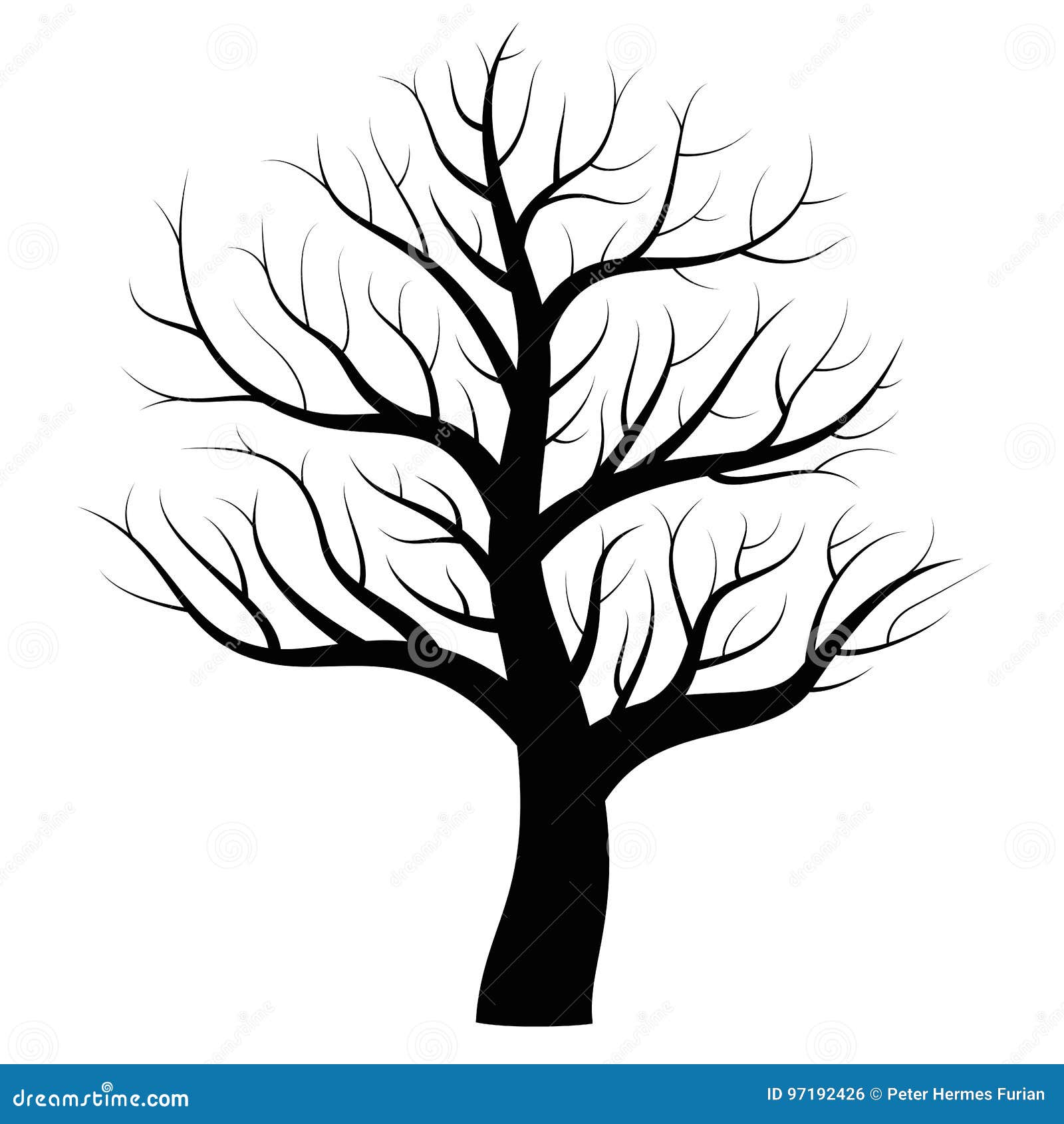 Bare Tree Winter Black Icon Stock Vector - Illustration of graphic ...