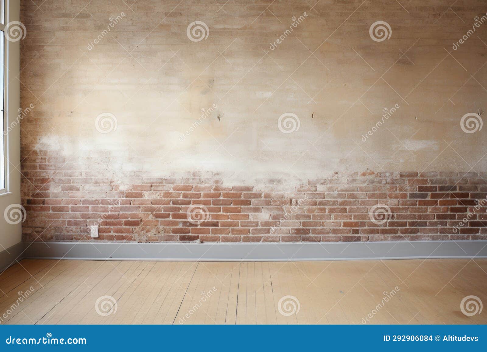 A Bare, Unpainted Brick Wall in a Room Stock Photo - Image of unpainted ...