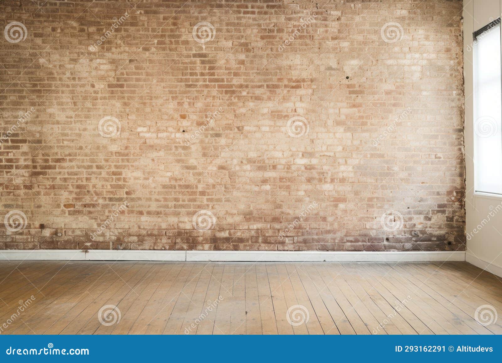 A Bare, Unpainted Brick Wall in a Room Stock Image - Image of bare ...