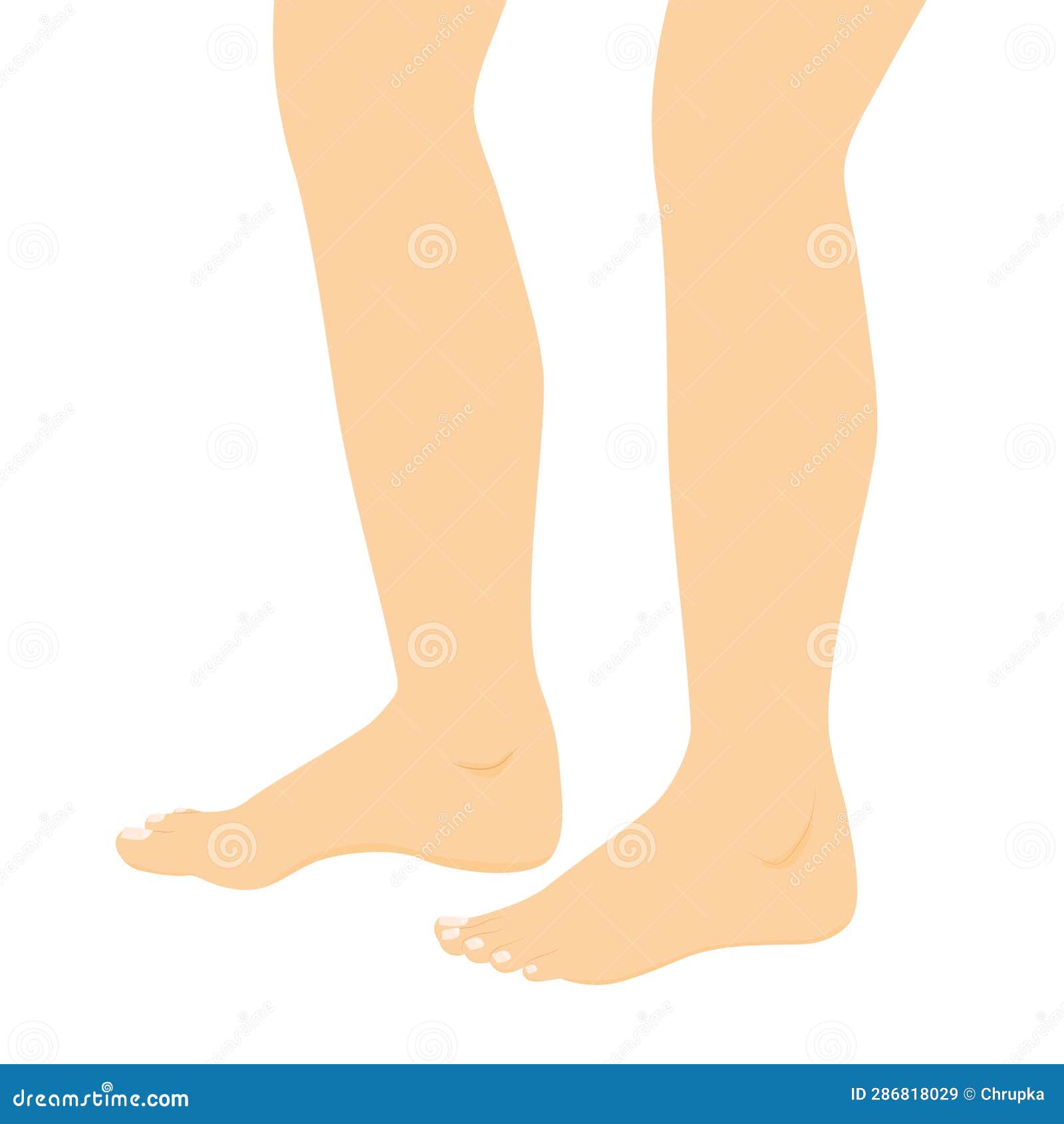 Bare Walking Legs, Taking a Step Stock Vector - Illustration of person ...