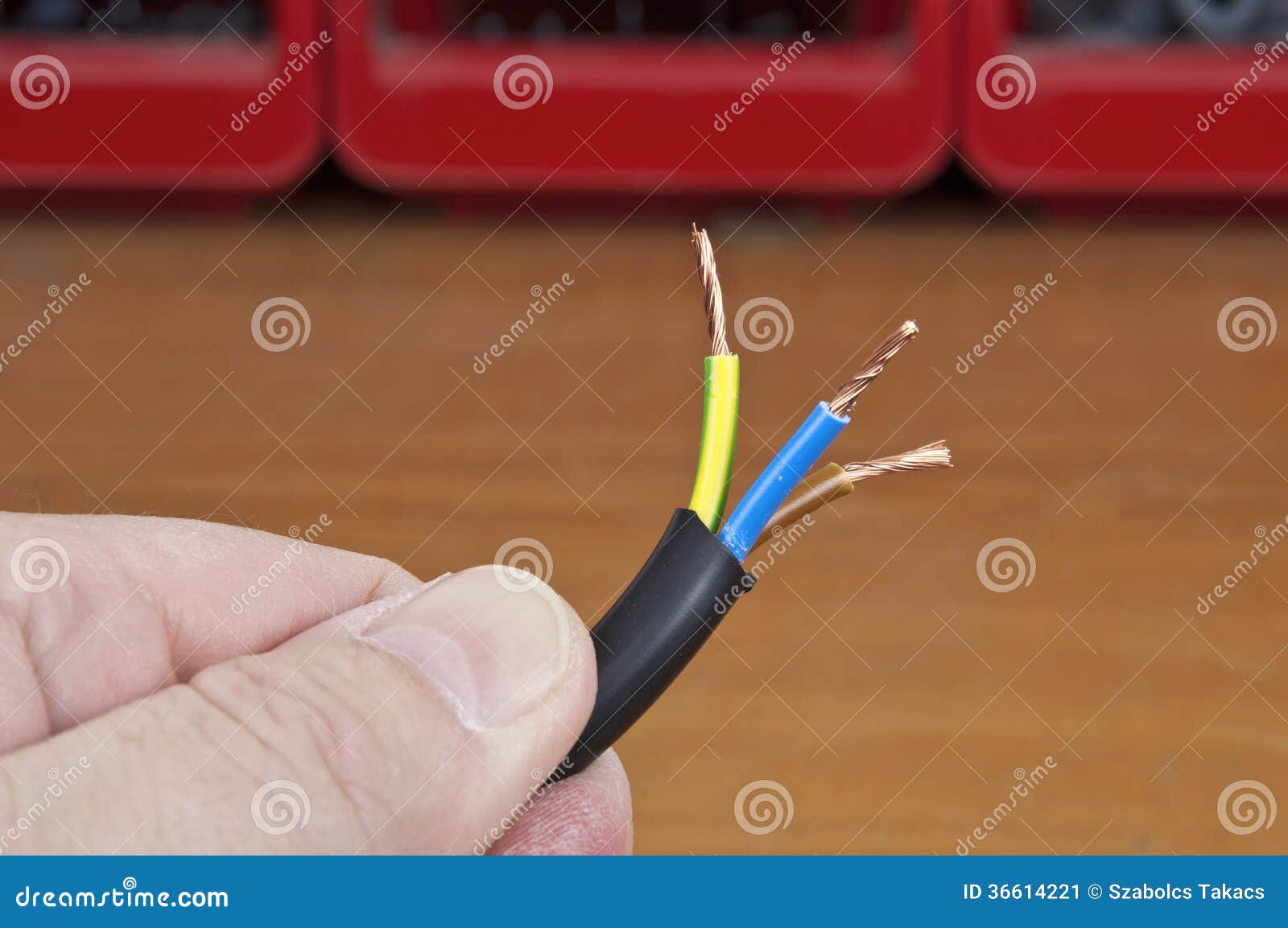 Bare wire ends stock image. Image of close, electrical - 36614221