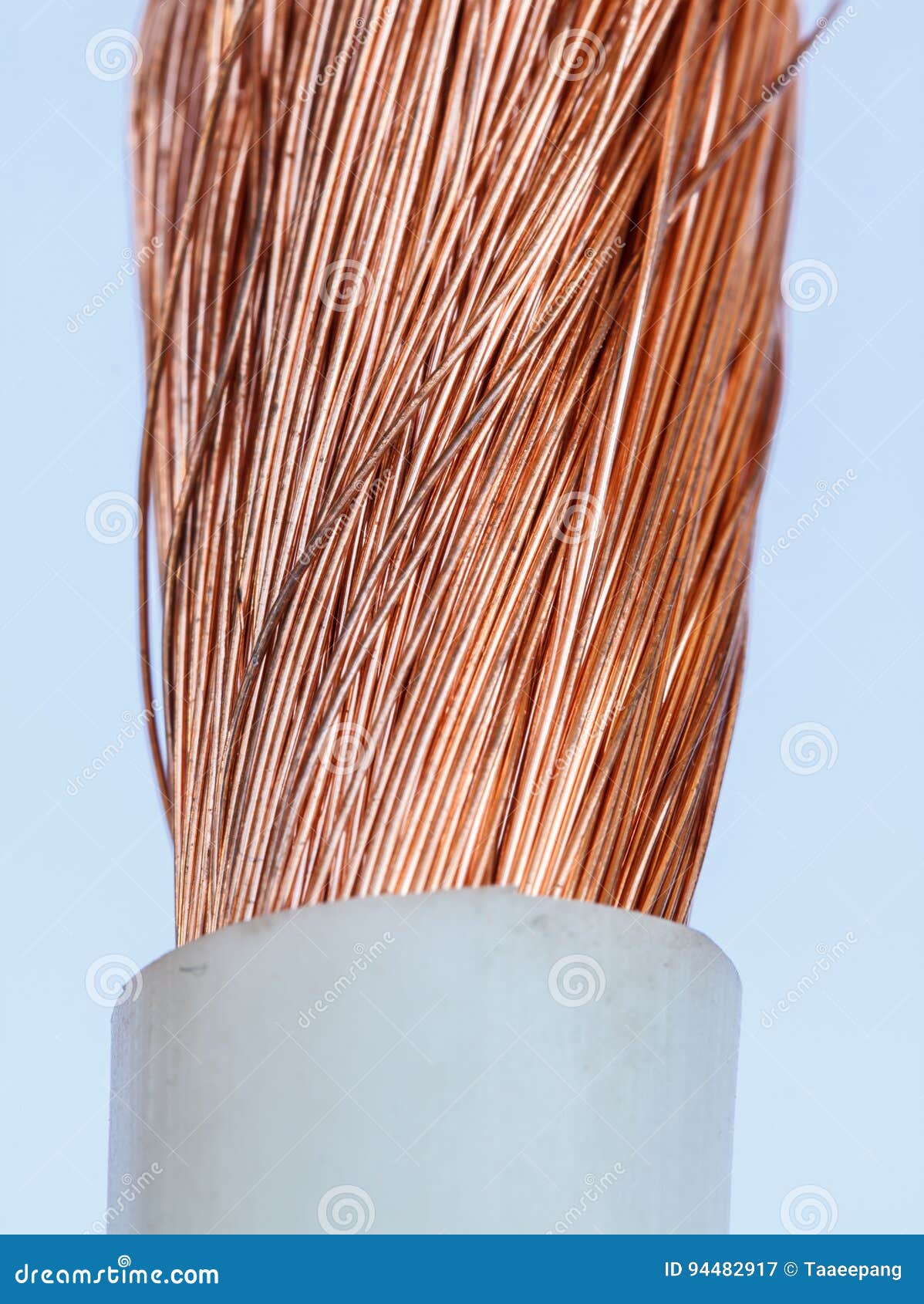 Bare Wires Copper Wire Closeup Stock Image - Image of insulating, cable ...
