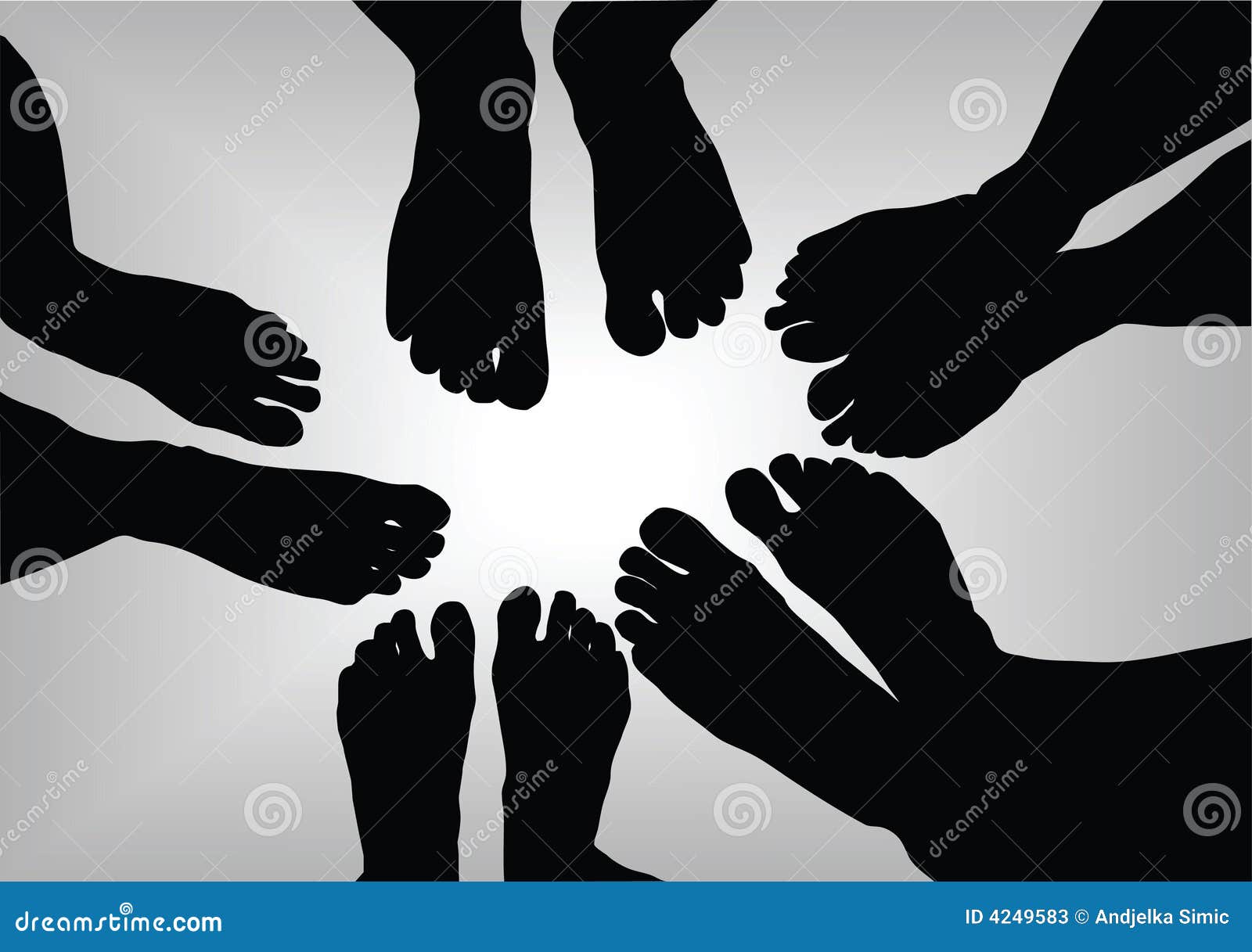 Barefoot stock vector. Illustration of traveler, print - 4249583