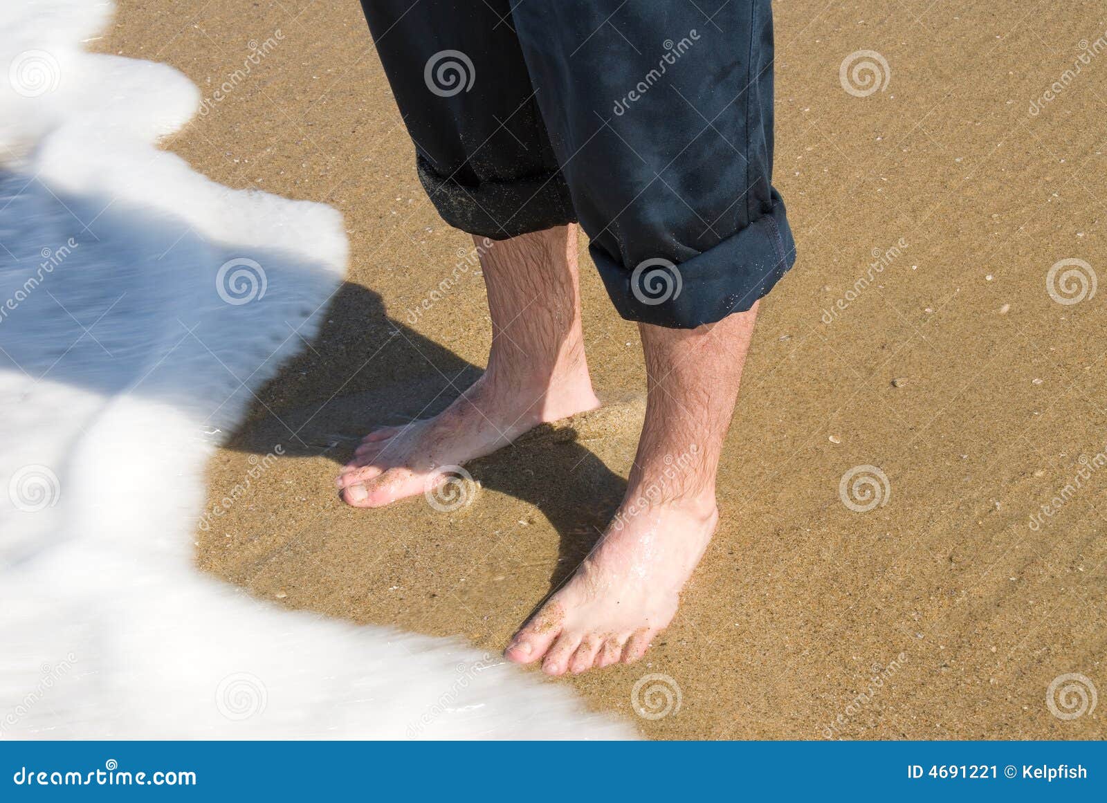 Barefoot Businessman at the Beach Stock Image - Image of standing ...