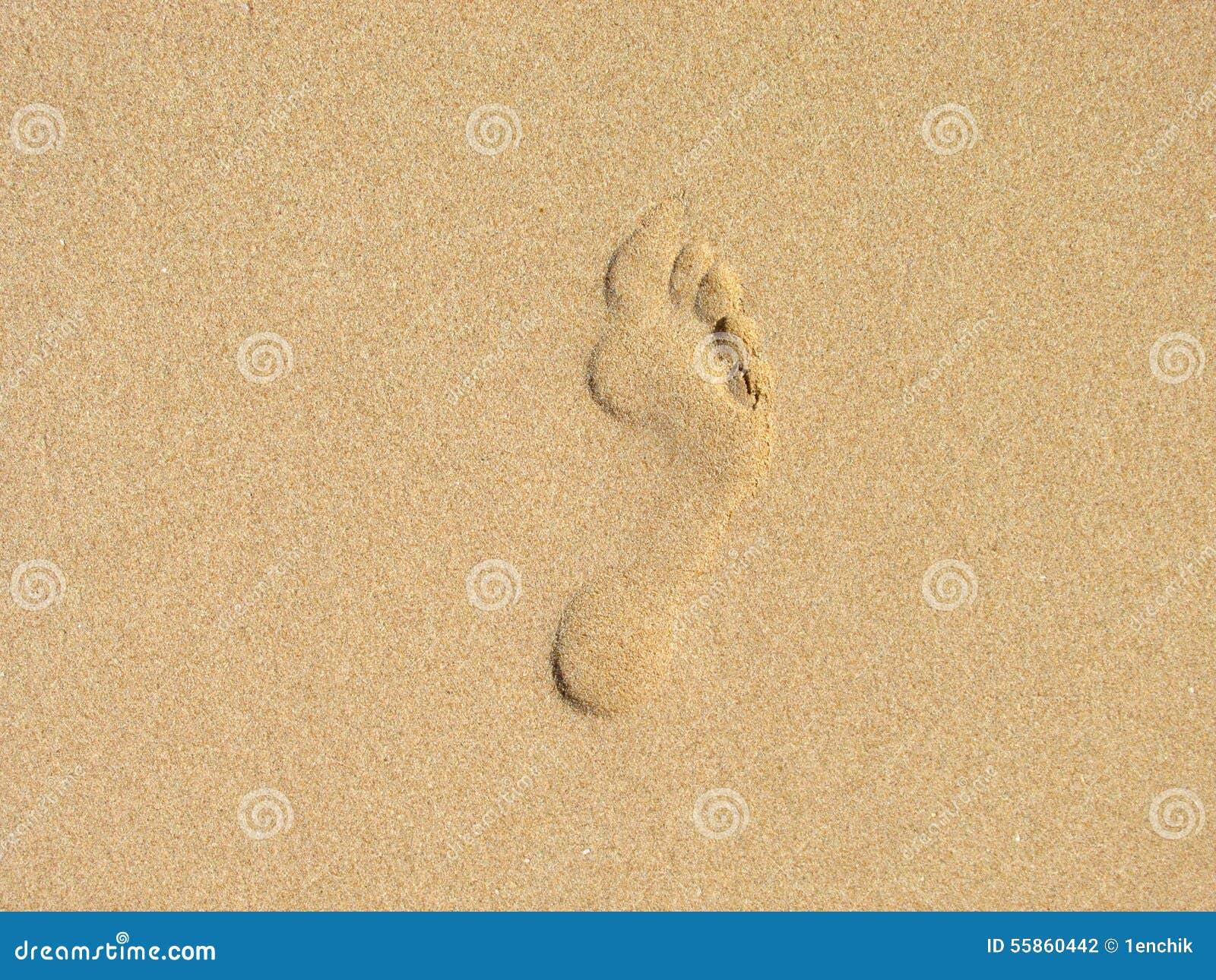 Barefoot Footstep on the Sand Stock Photo - Image of journey, concept ...