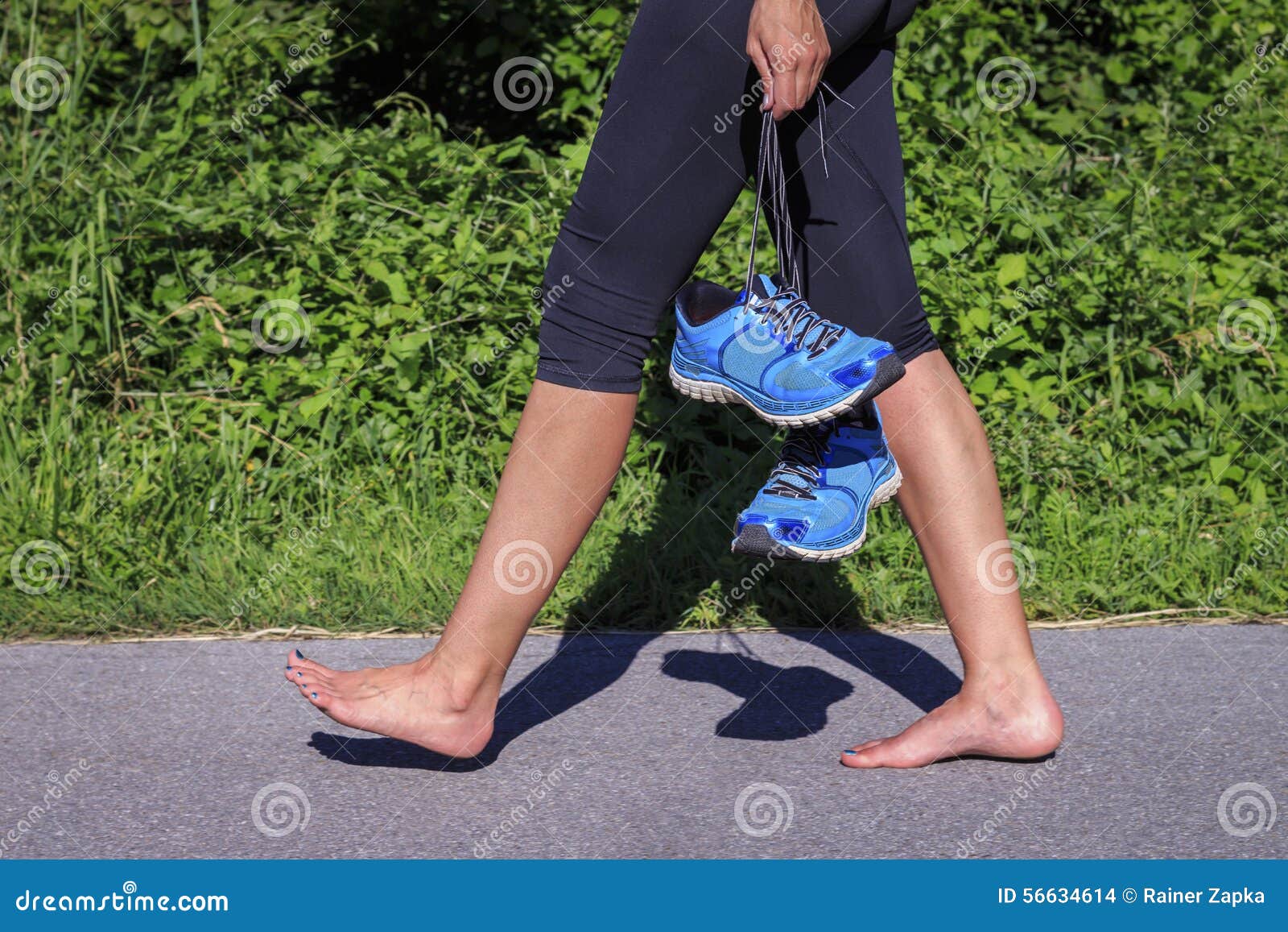 Barefoot stock photo. Image of vital, park, sneakers - 56634614