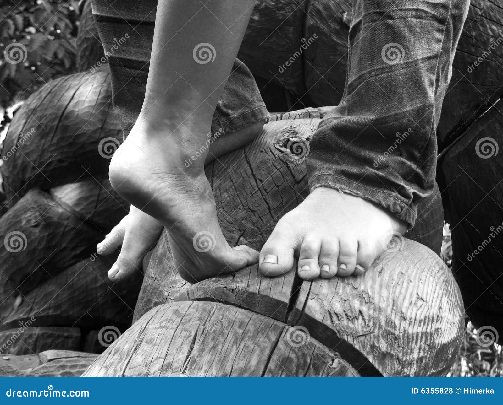 Barefoot on lifes stock photo. Image of barefoot, tree - 6355828