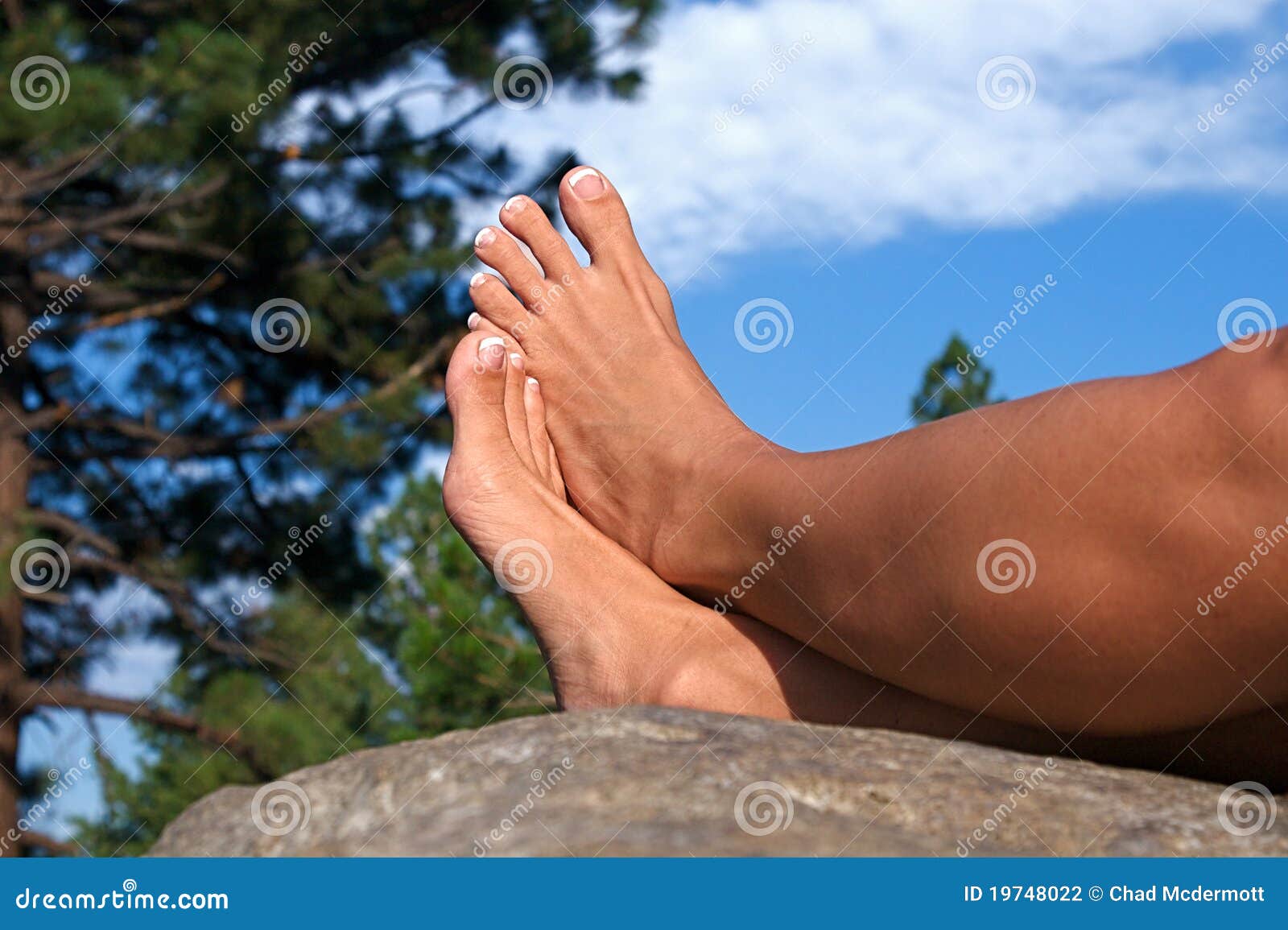 Barefoot on a Rock stock photo. Image of leisure, environmental - 19748022