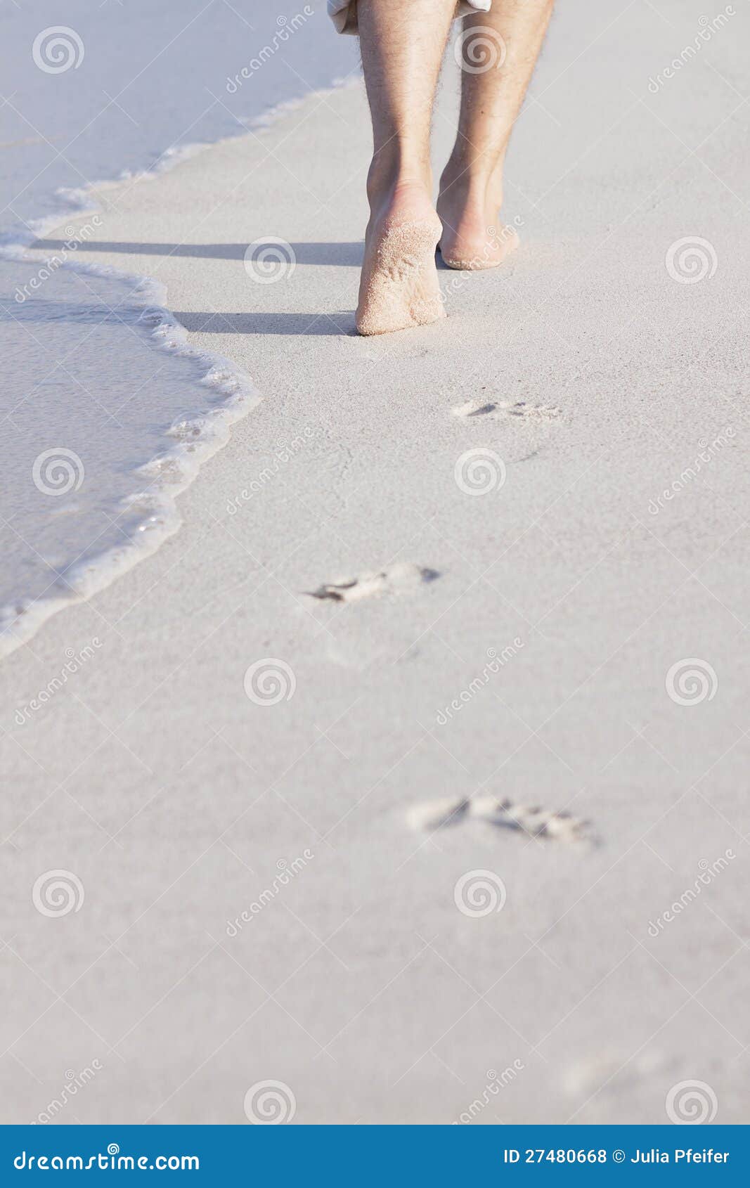 Barefoot in the Sand in Summer Holidays Stock Photo - Image of elegance ...