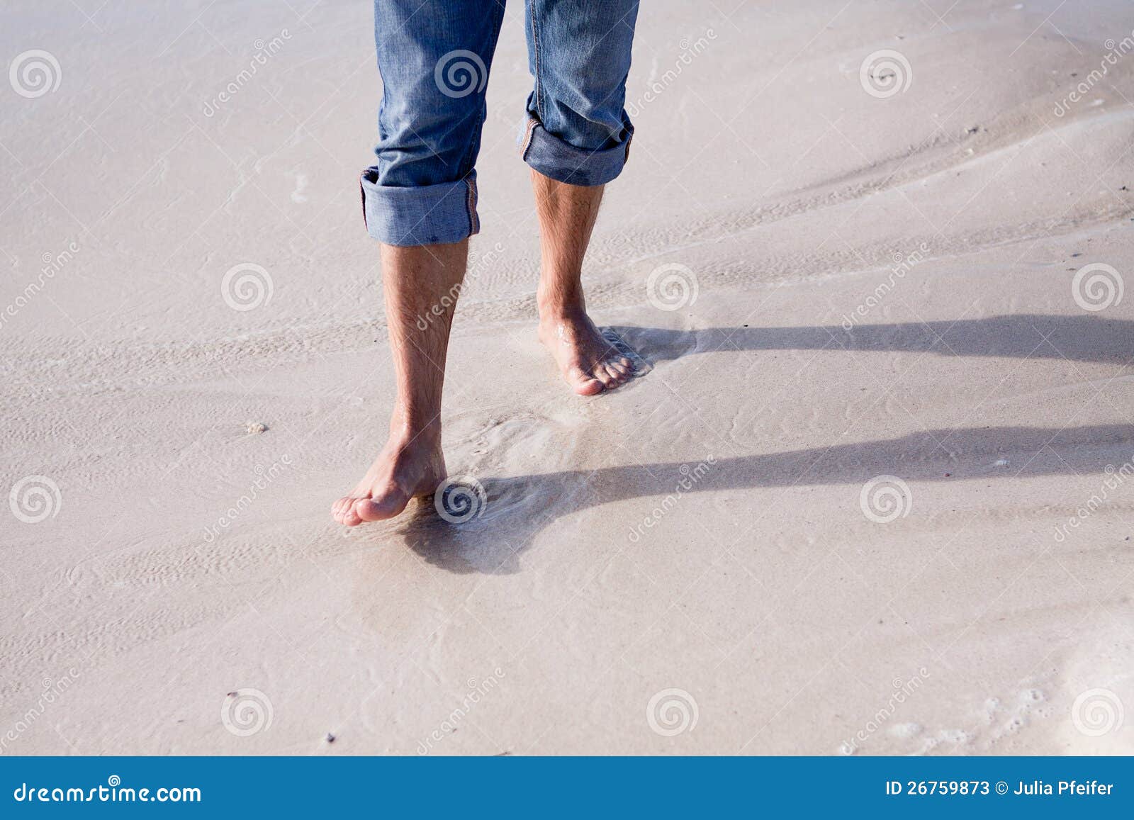 Barefoot in the Sand in Summer Holidays Relaxing Stock Image - Image of ...