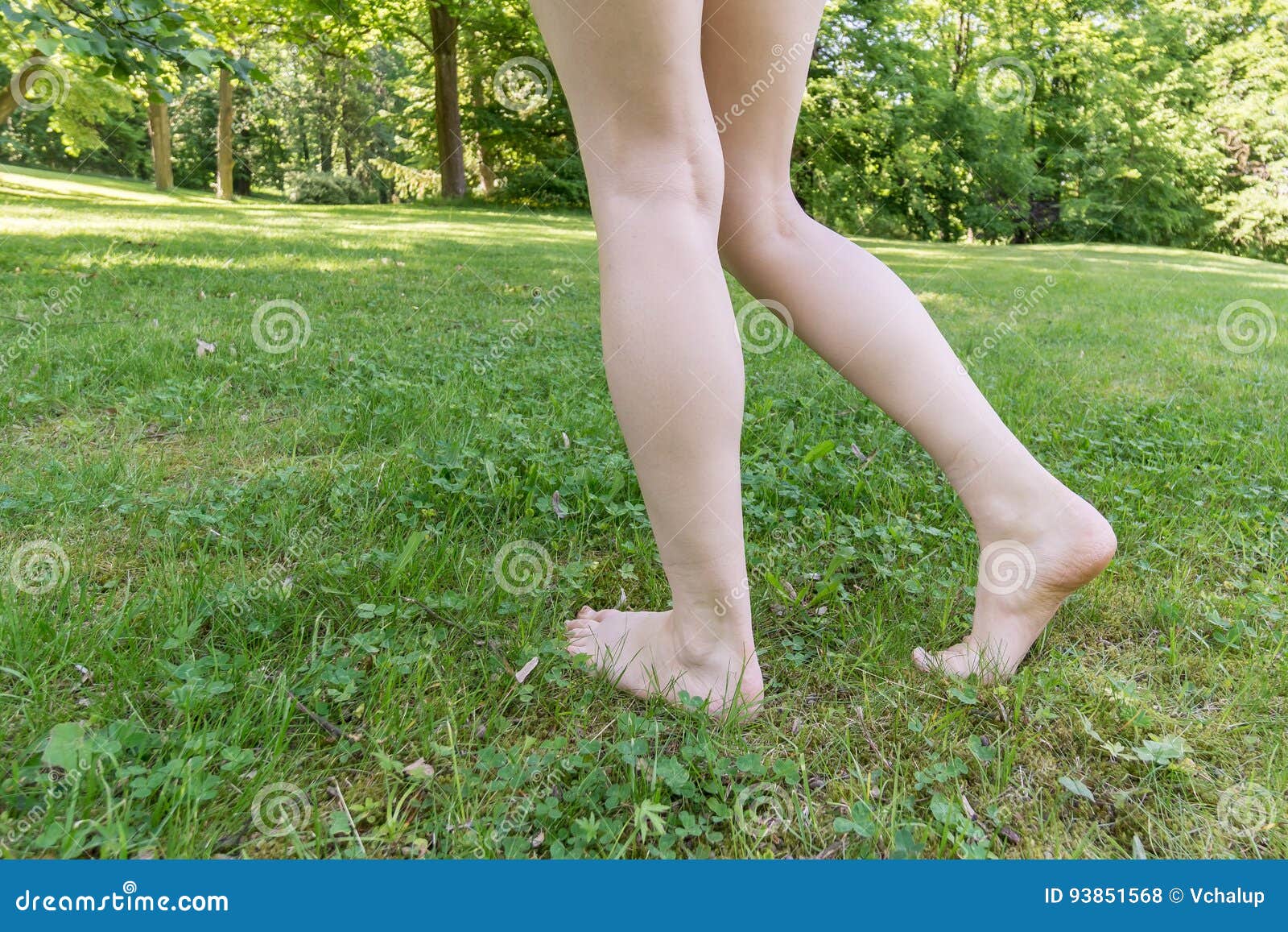 Barefoot Walking On Grass Royalty-Free Stock Photo | CartoonDealer.com ...