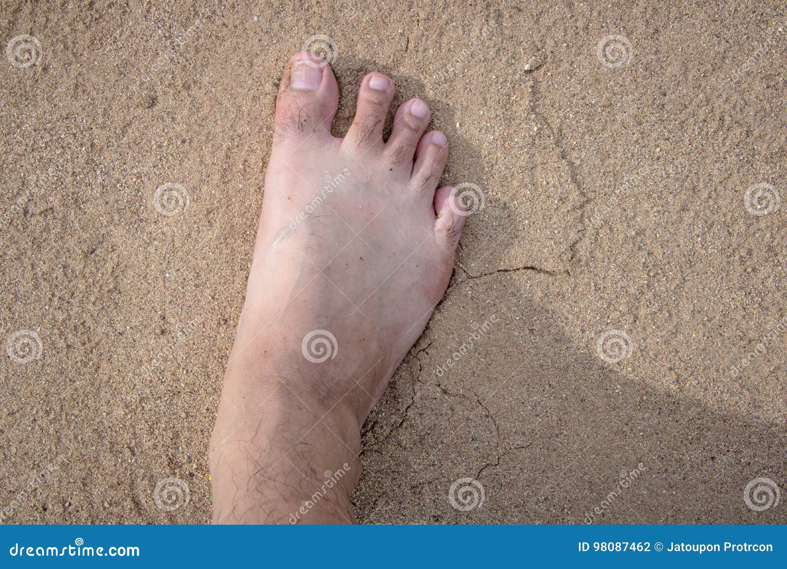 Barefoot Walking on the Sand in Time To Relax1 Stock Photo - Image of ...