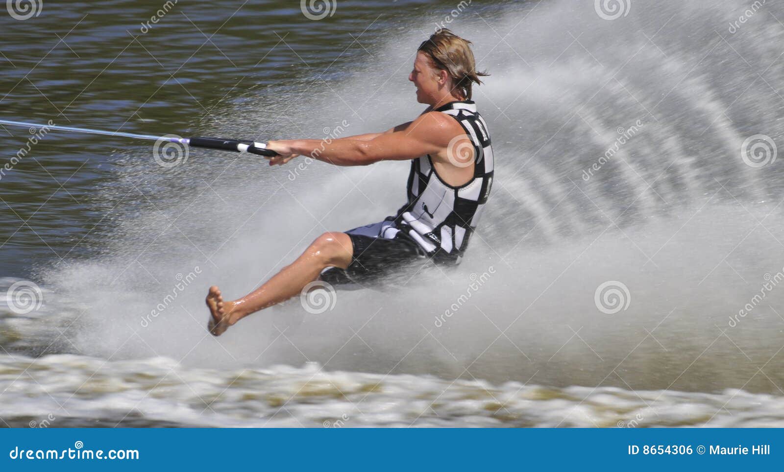 Barefoot Water Skier 02 stock photo. Image of balance - 8654306