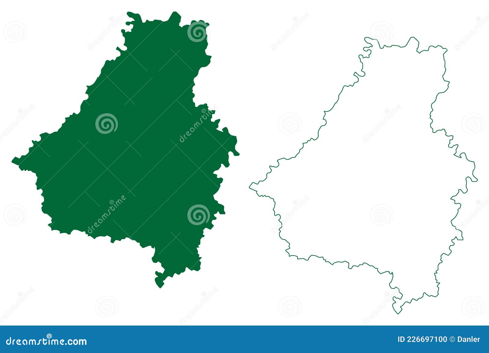 Bareilly District Uttar Pradesh State, Republic of India Map Vector ...