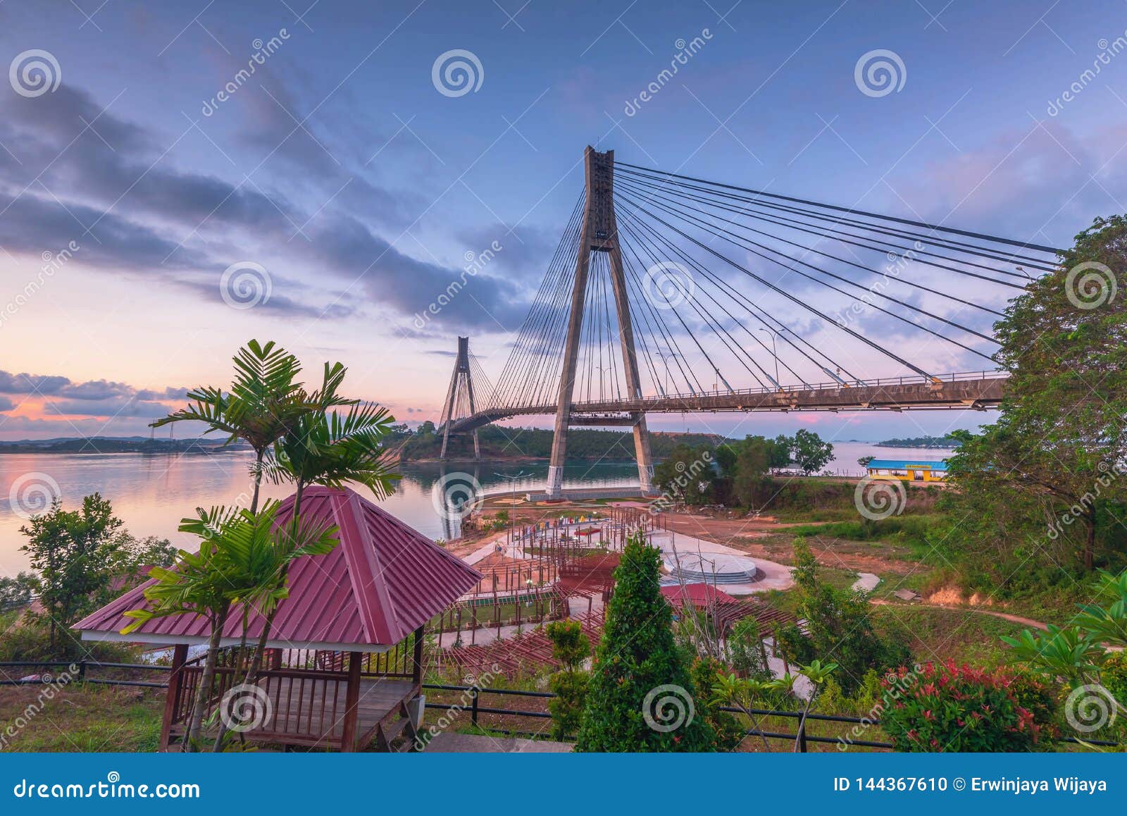 Barelang Batam Bridge Wonderful Indonesia Stock Photo - Image of green ...