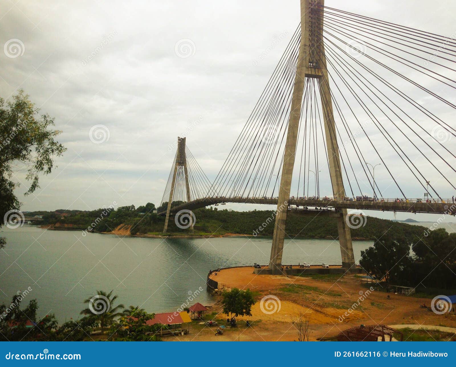 Barelang Bridge stock photo. Image of river, holiday - 261662116