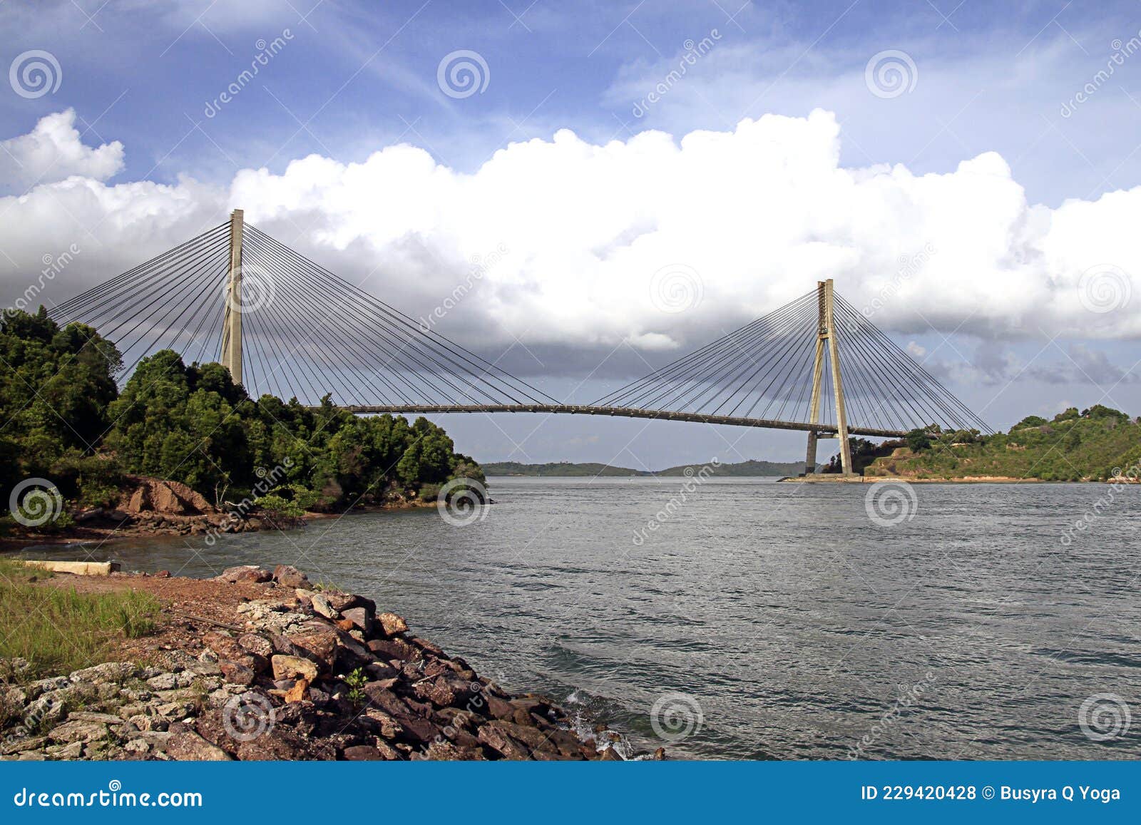 Barelang Bridge stock photo. Image of reservoir, bridge - 229420428