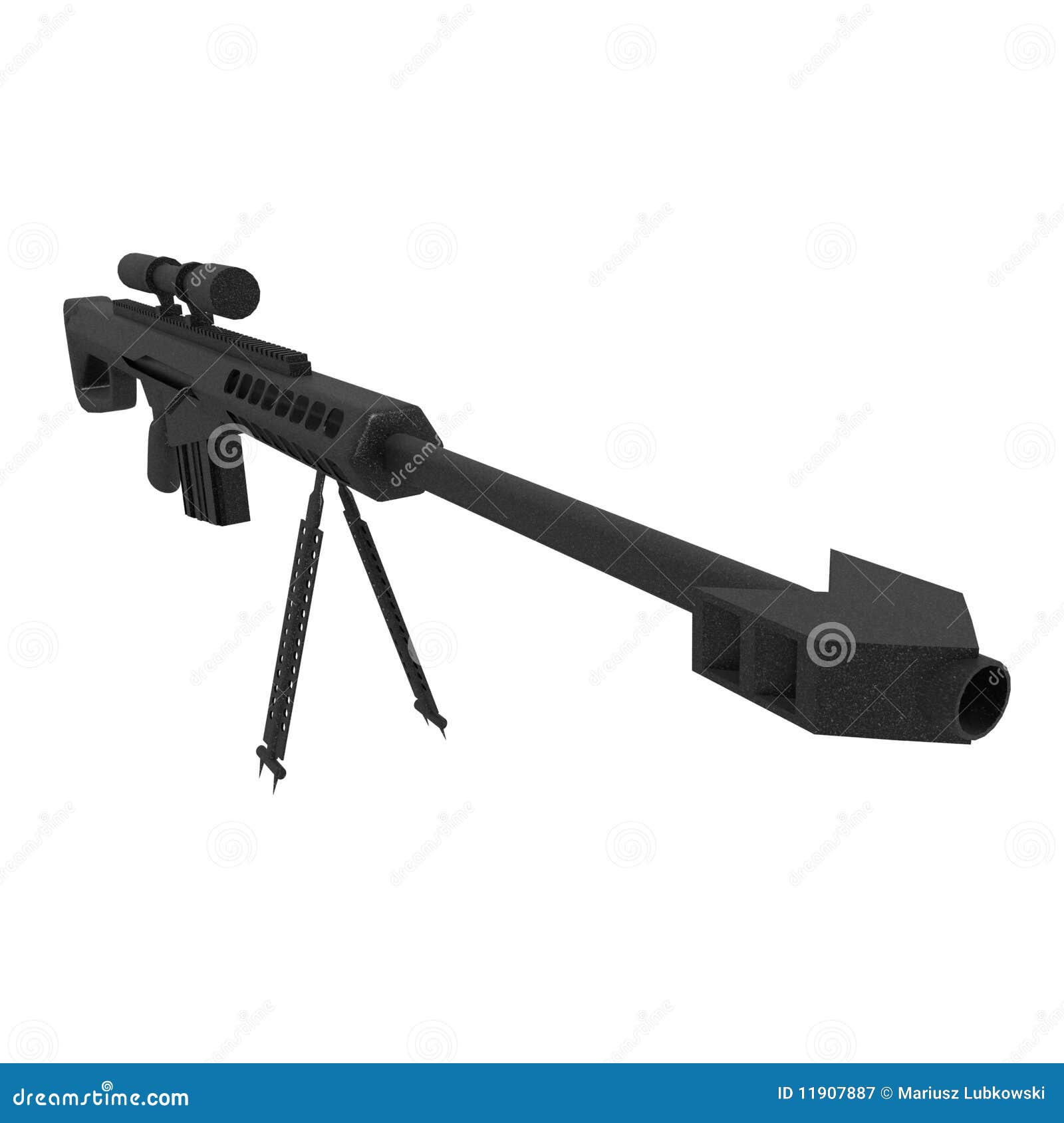 Sniper Rifle Symbol Silhouette Vector Illustration | CartoonDealer.com ...