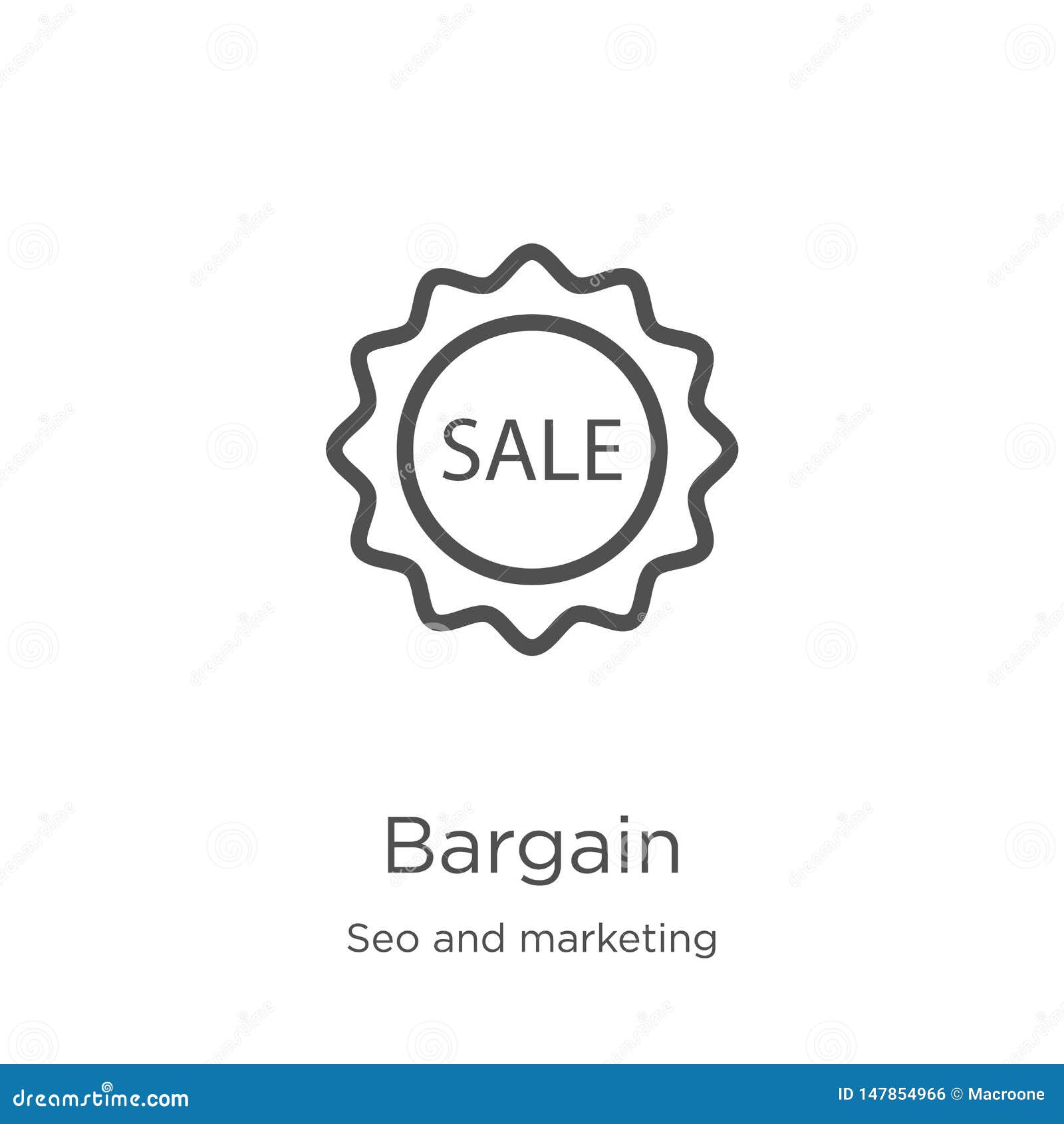 Bargain Icon Vector From Seo And Marketing Collection Thin Line Bargain Outline Icon Vector