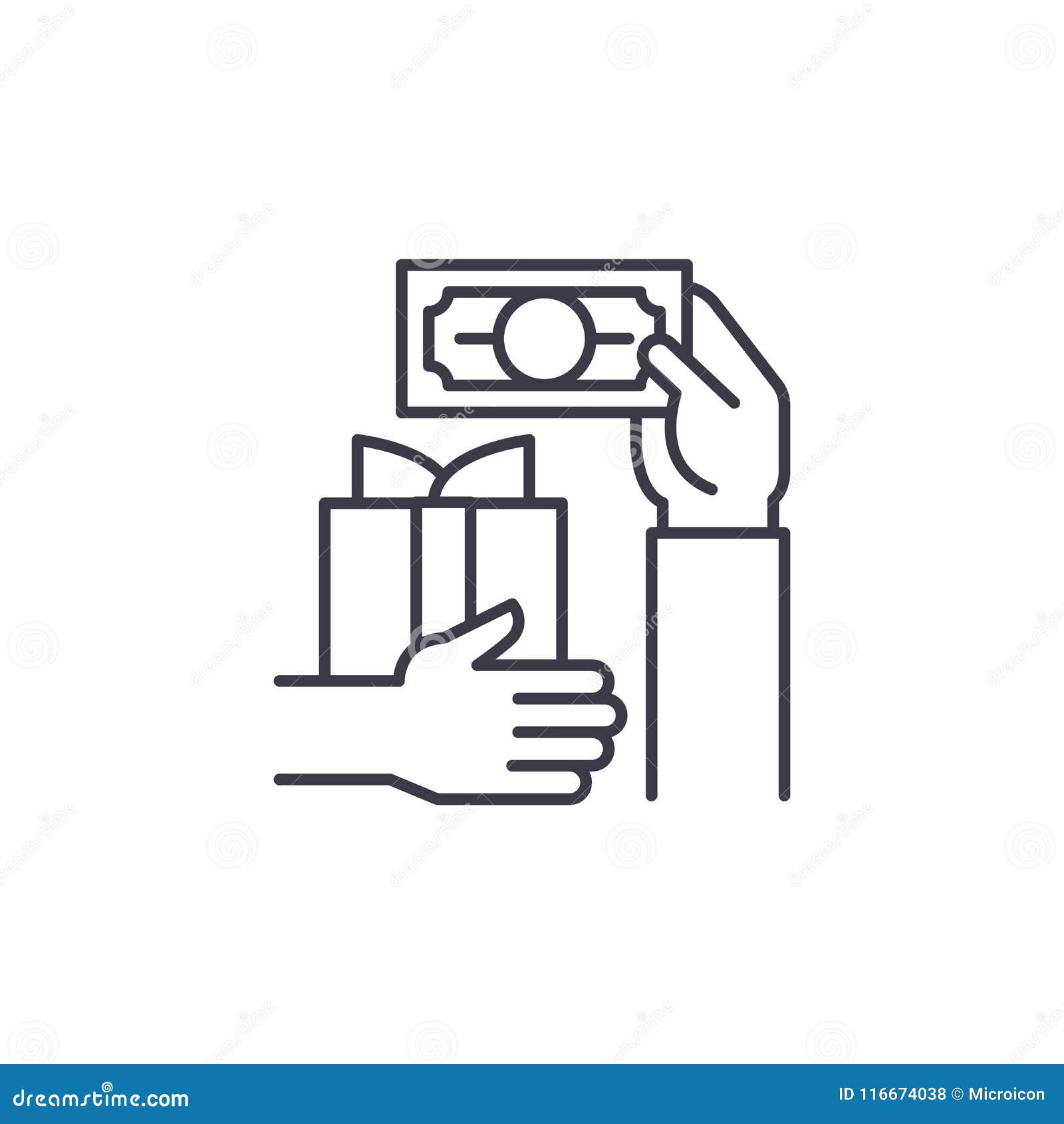 Bargain Linear Icon Concept. Bargain Line Vector Sign, Symbol ...