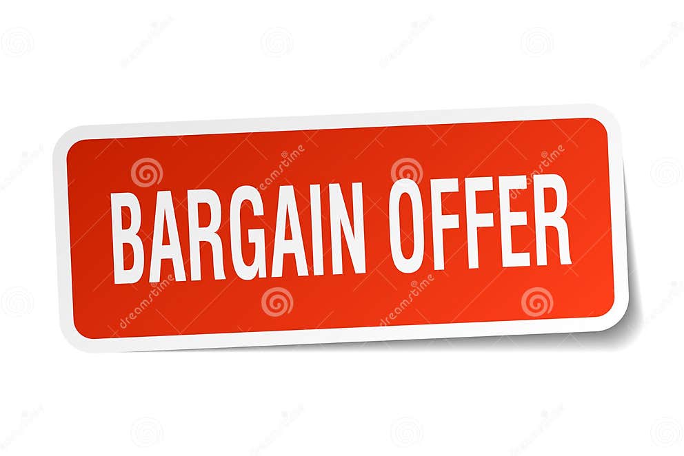 Bargain Offer Square Sticker Stock Vector - Illustration of label ...