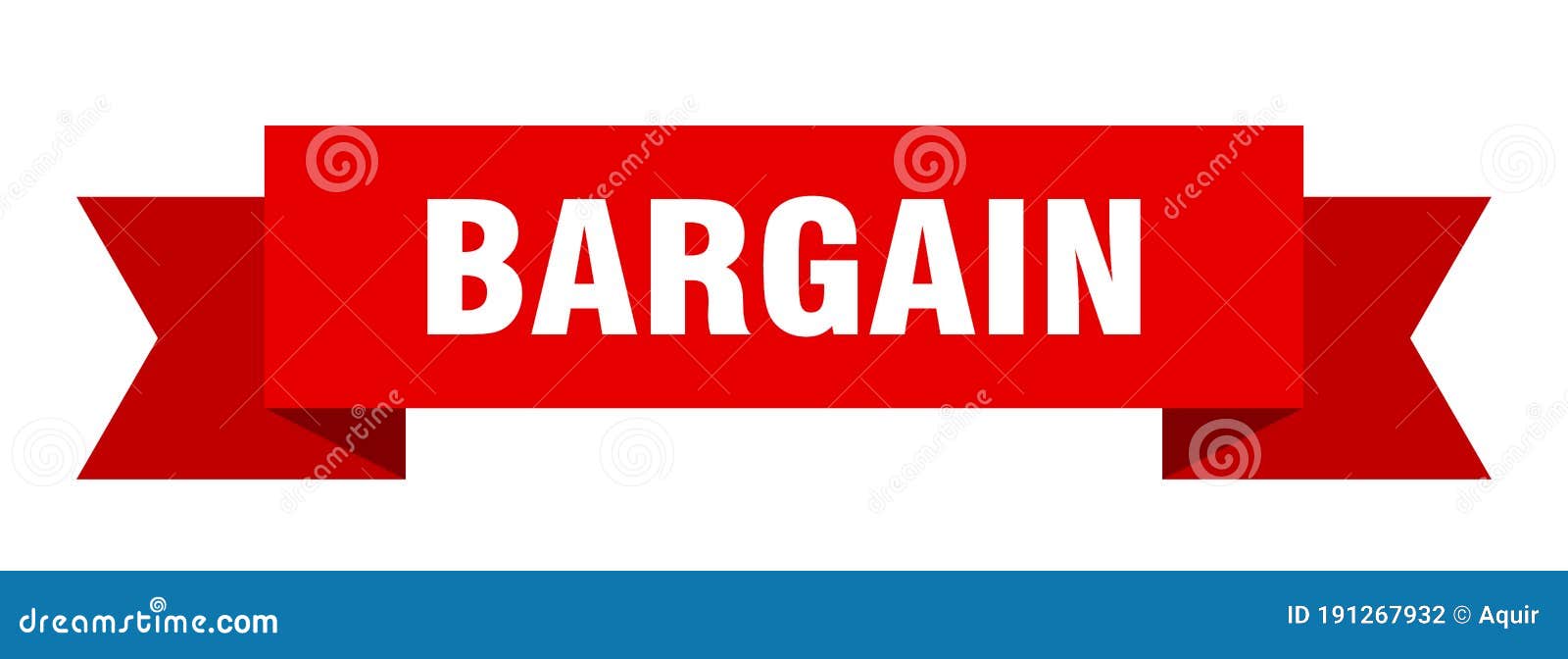 Bargain ribbon. stock vector. Illustration of band, label - 191267932