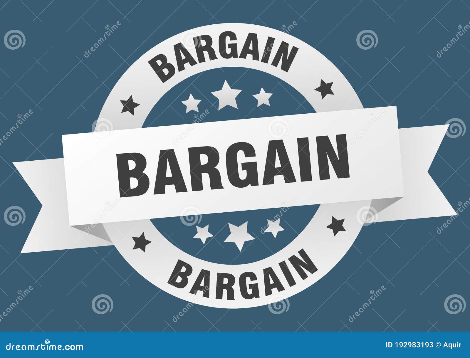 Bargain Round Ribbon Isolated Label. Bargain Sign Stock Vector ...