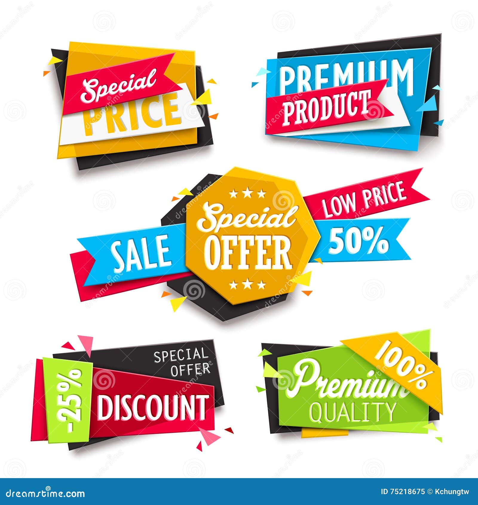 Bargain sale label set stock illustration. Illustration of anniversary ...