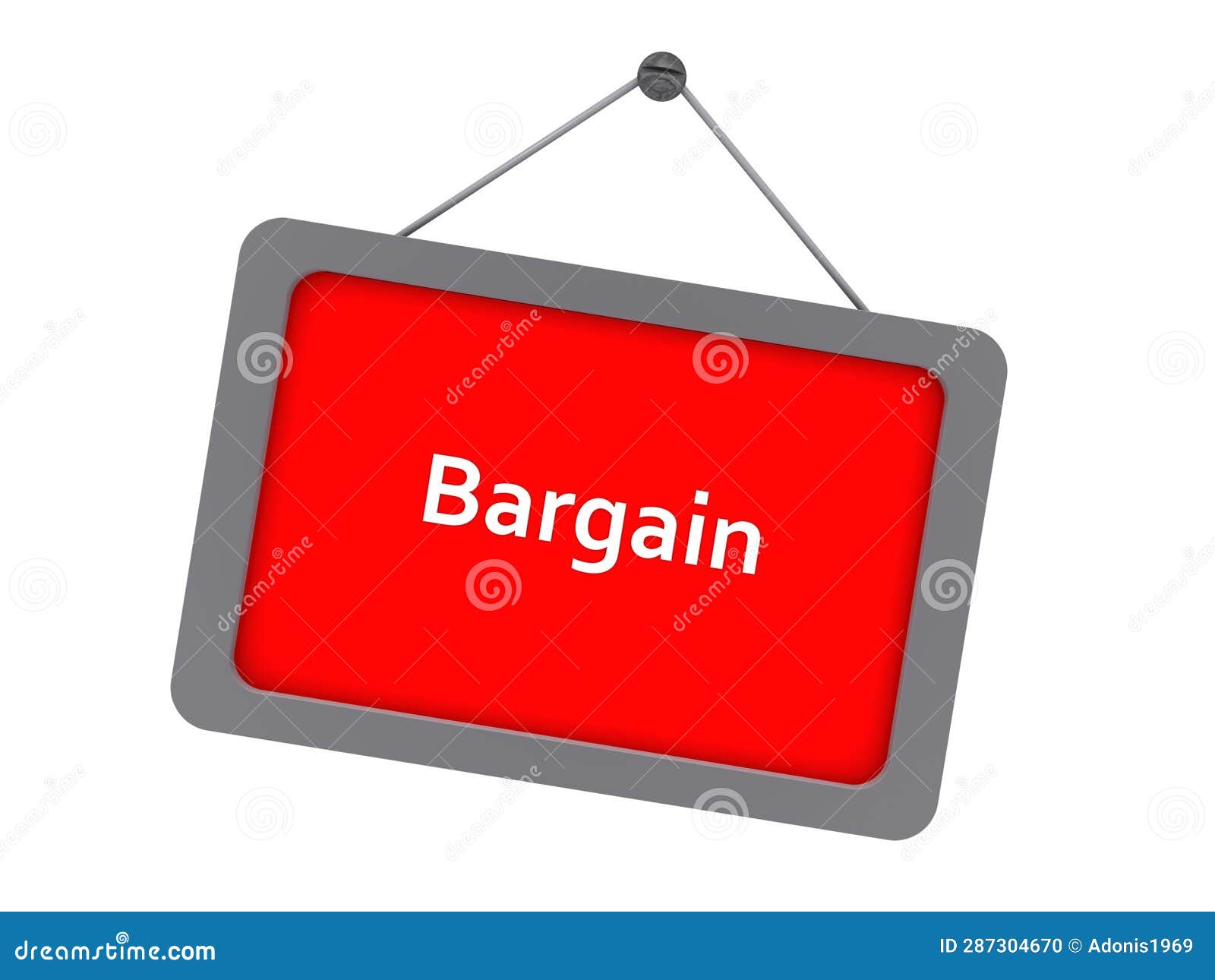 Bargain sign on white stock photo. Image of deal, markdown - 287304670