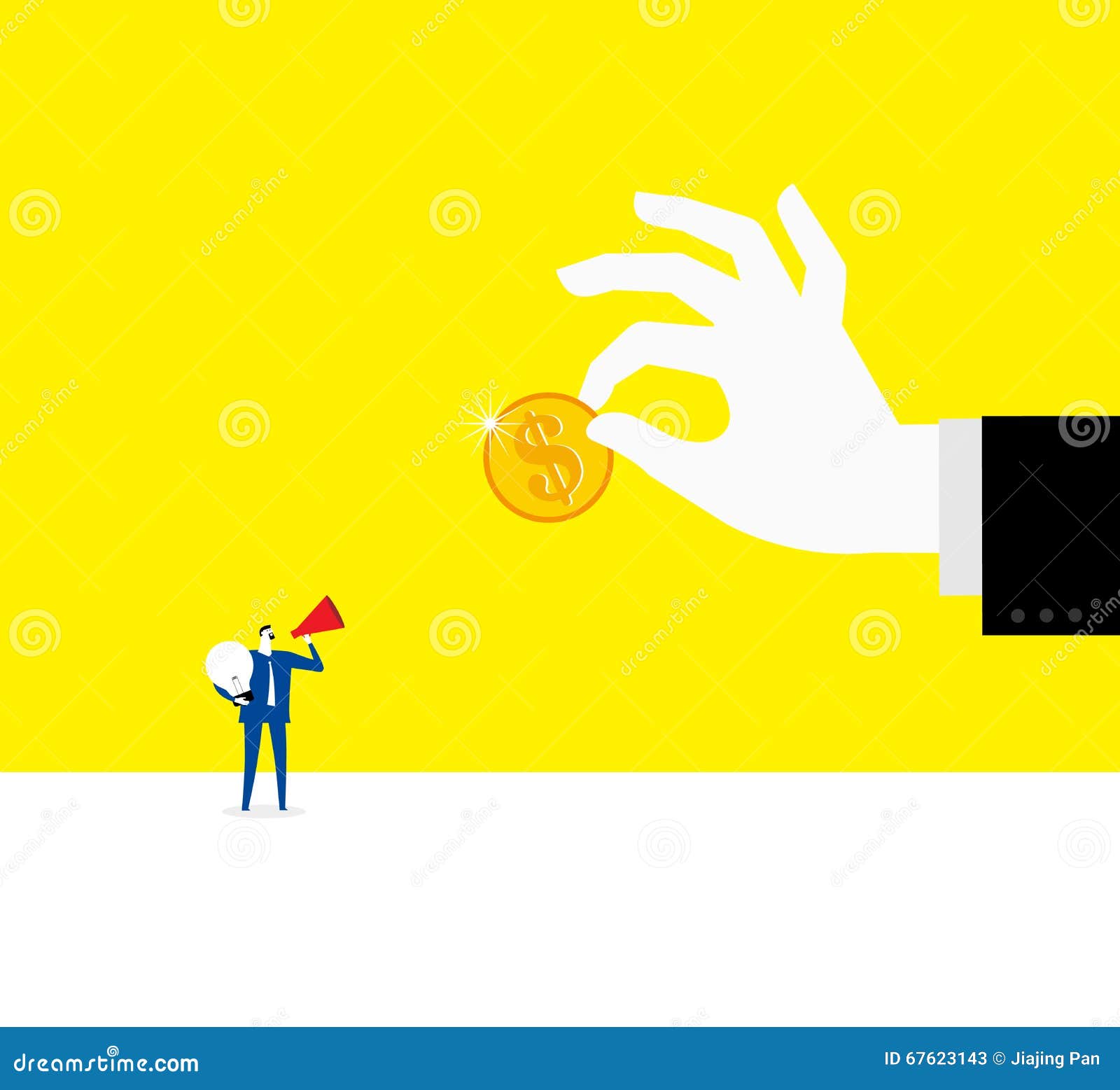 Bargaining for paying stock illustration. Illustration of money - 67623143