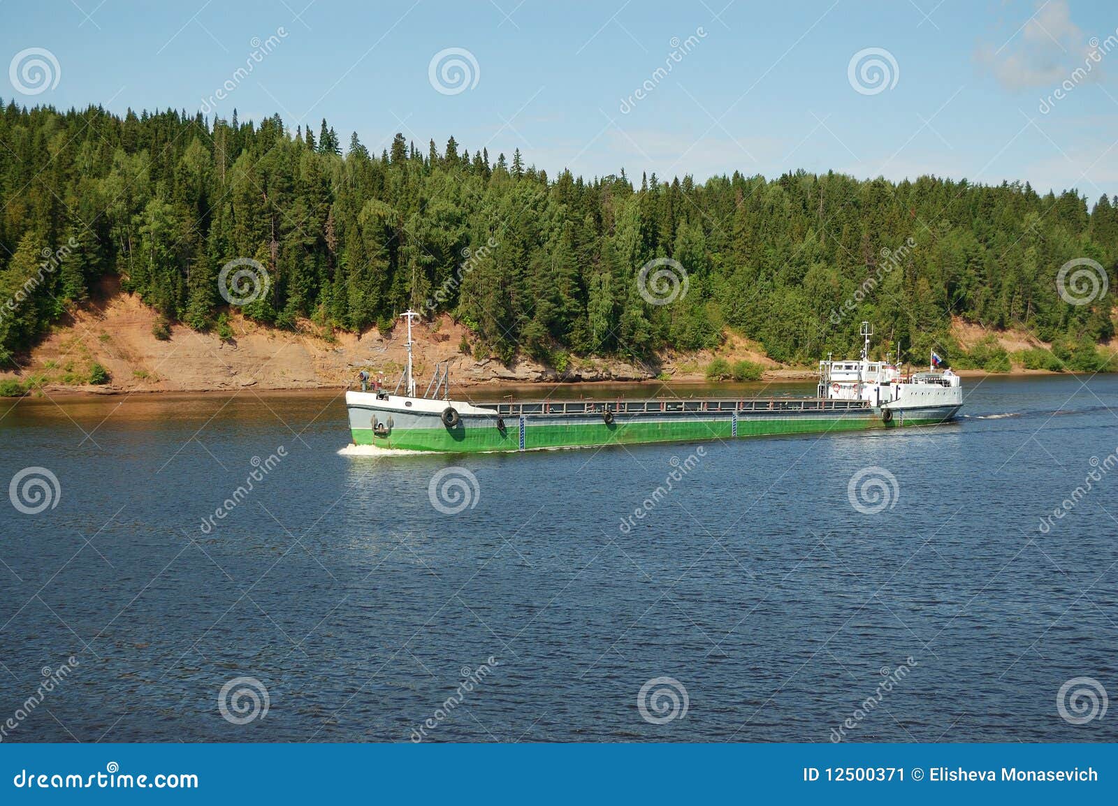 A barge stock image. Image of transportation, bank, picturesque - 12500371