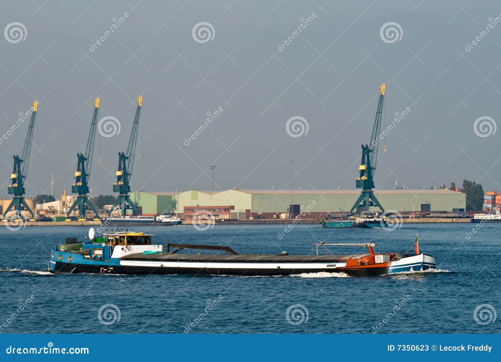 Barge stock image. Image of carrier, harbors, hangar, docks - 7350623