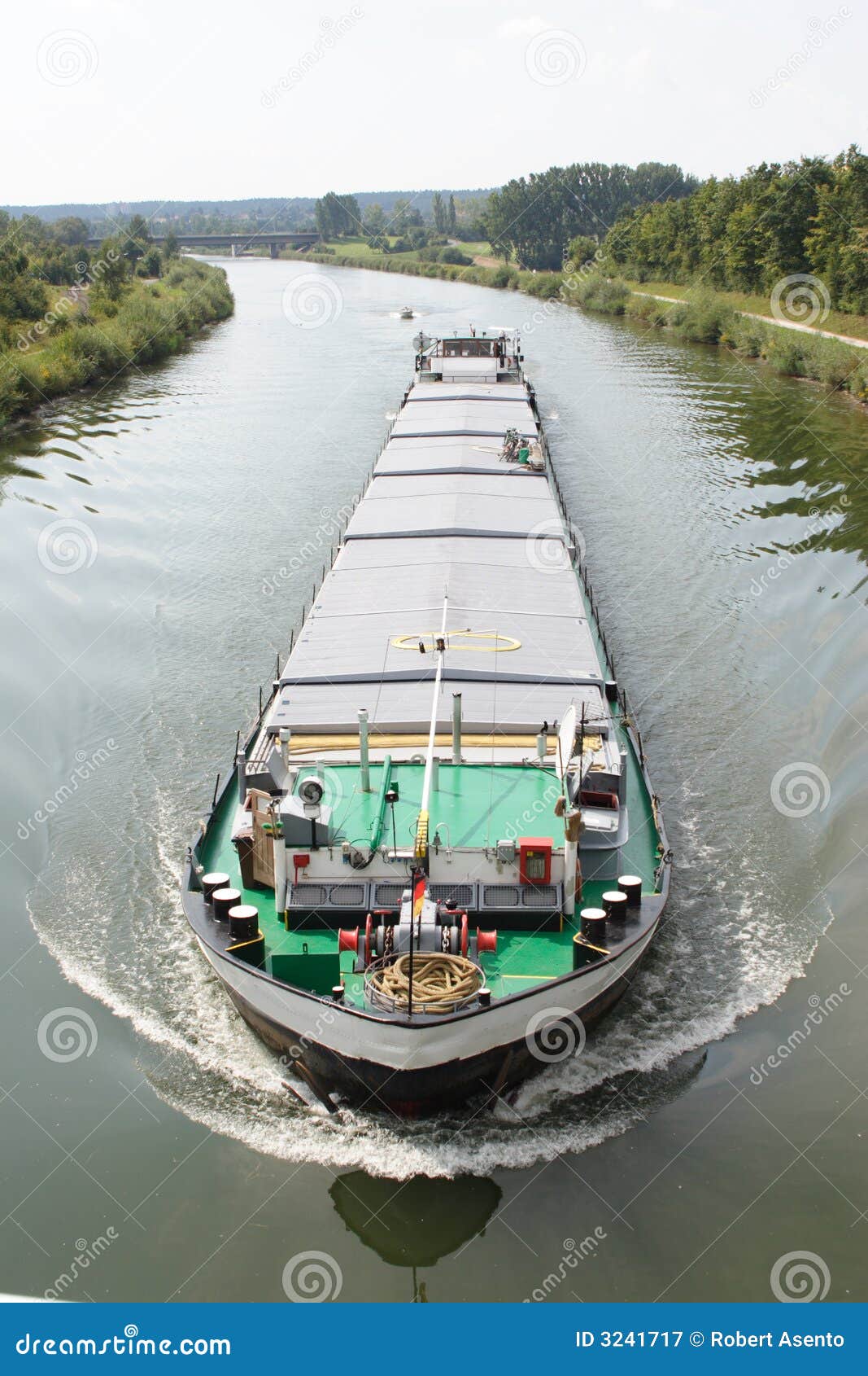 Barge on canal stock image. Image of ship, harbor, deliver - 3241717