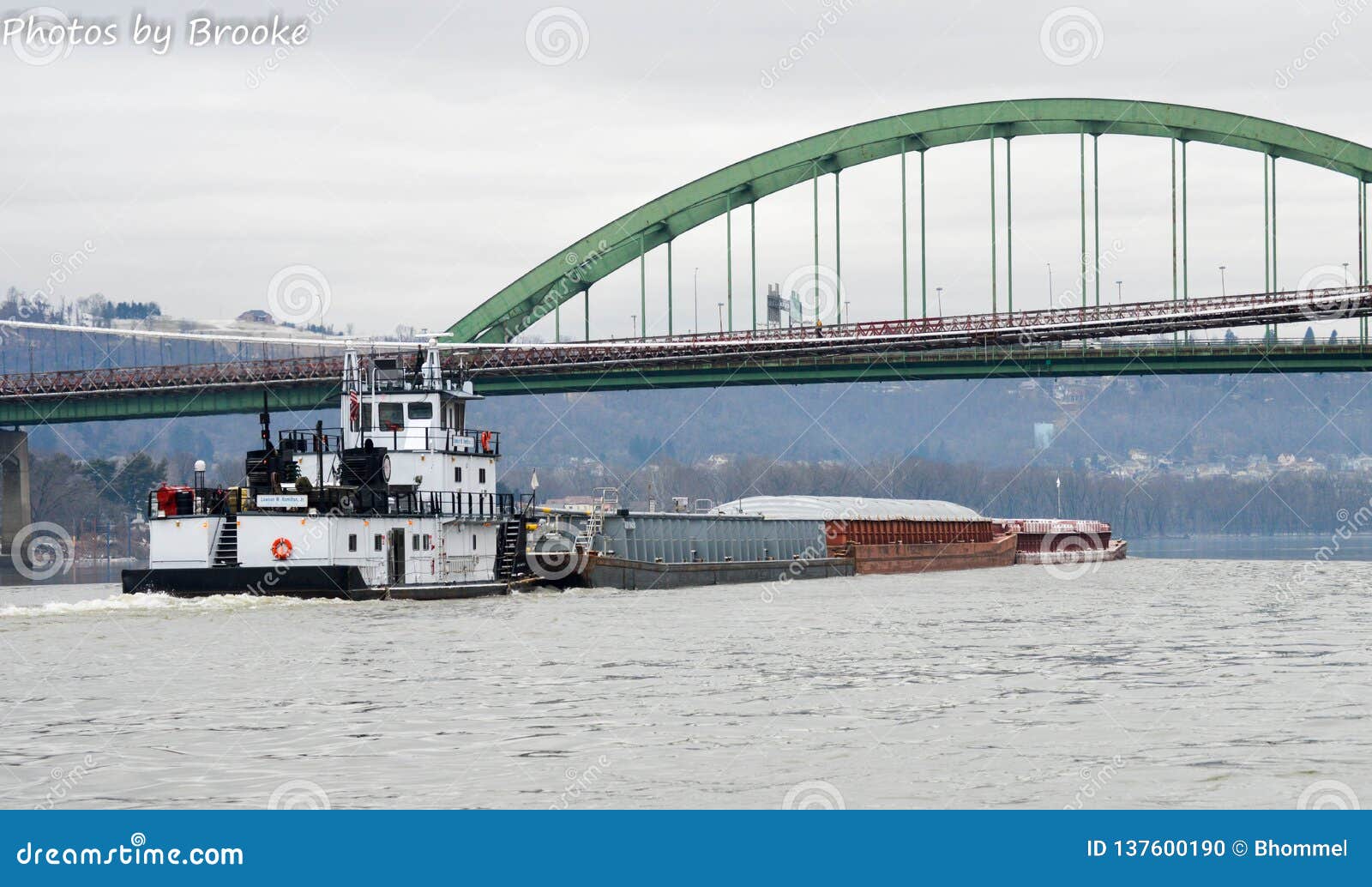 Barge a Long the Ohio River Stock Photo - Image of coal, ohio: 137600190