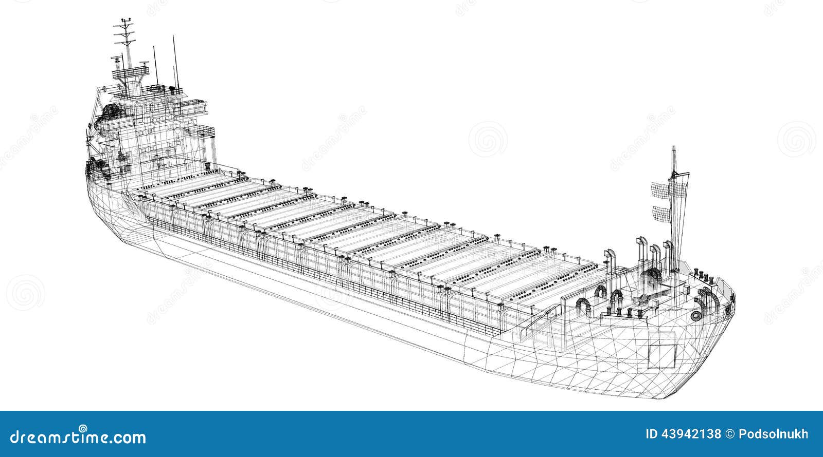 Barge And Cargo Container. Transportation Of Goods Vector Illustration ...