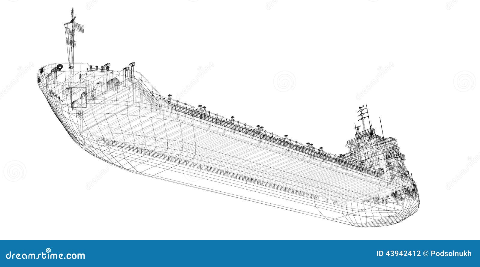 Barge , ship stock illustration. Illustration of nautical - 43942412