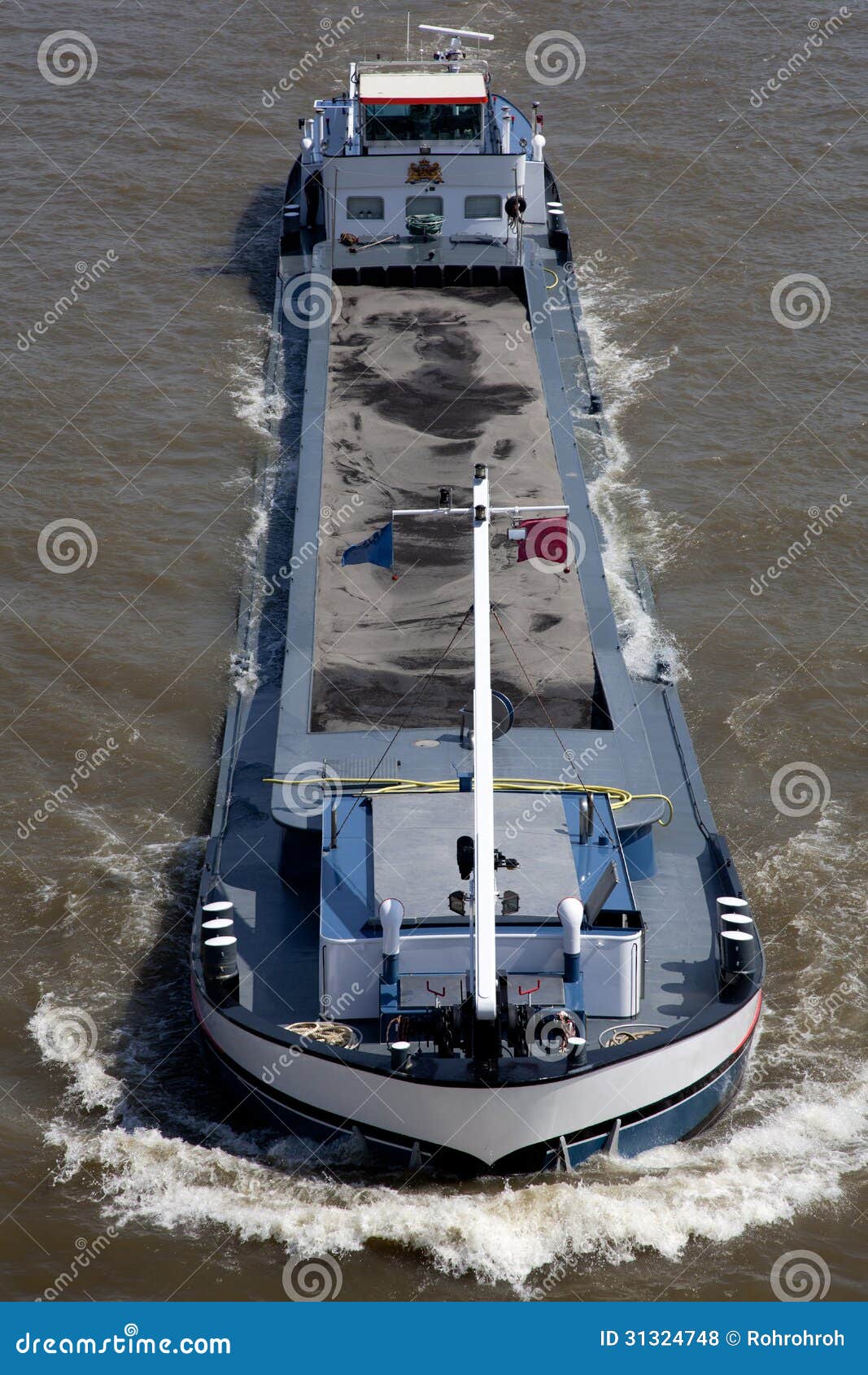 Barge transporting sand stock photo. Image of ship, trading - 31324748