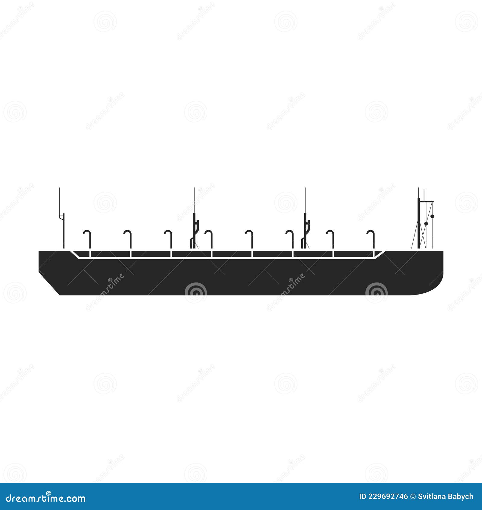 Barge Vector Icon.Black Vector Icon Isolated on White Background Barge ...