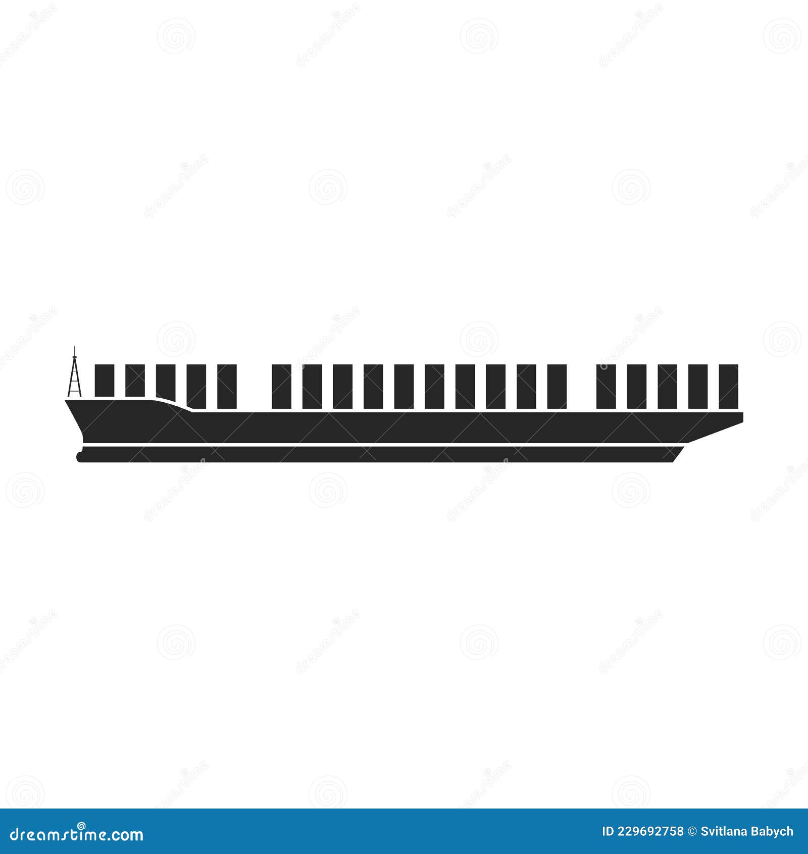 Barge Vector Icon.Black Vector Icon Isolated on White Background Barge ...