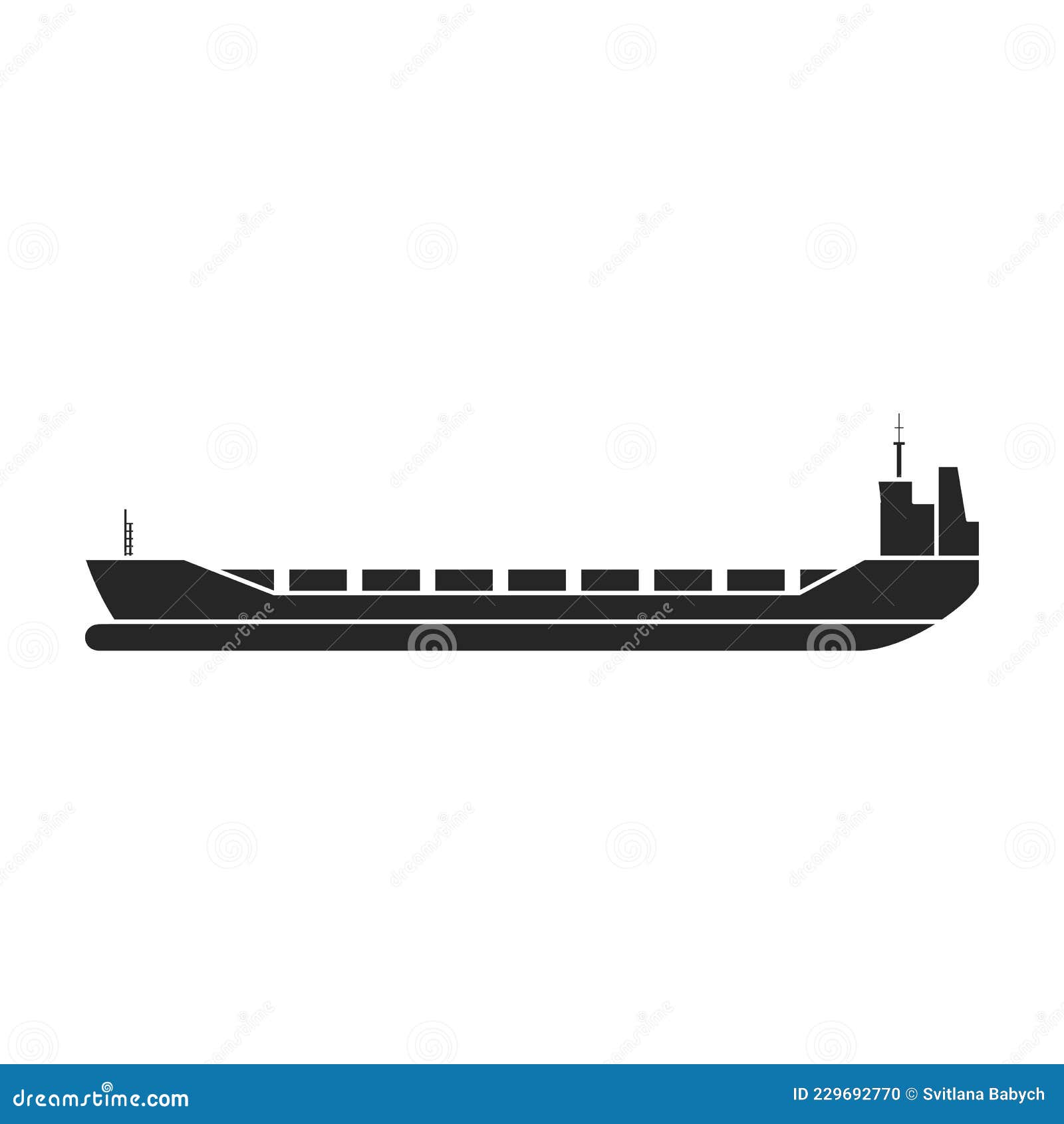 Barge Vector Icon.Black Vector Icon Isolated on White Background Barge ...