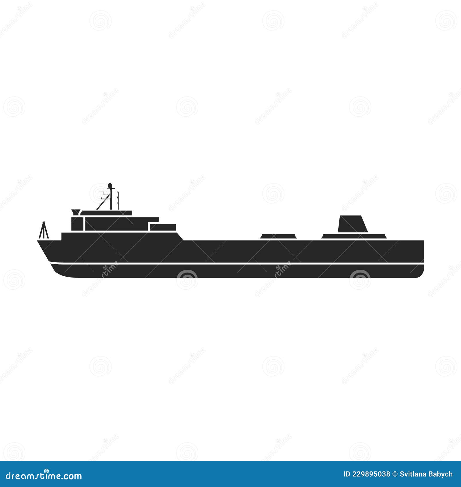 Barge Vector Icon.Black Vector Icon Isolated on White Background Barge ...