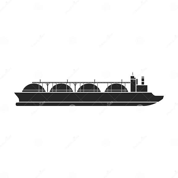 Barge Vector Icon.Black Vector Icon Isolated on White Background Barge ...