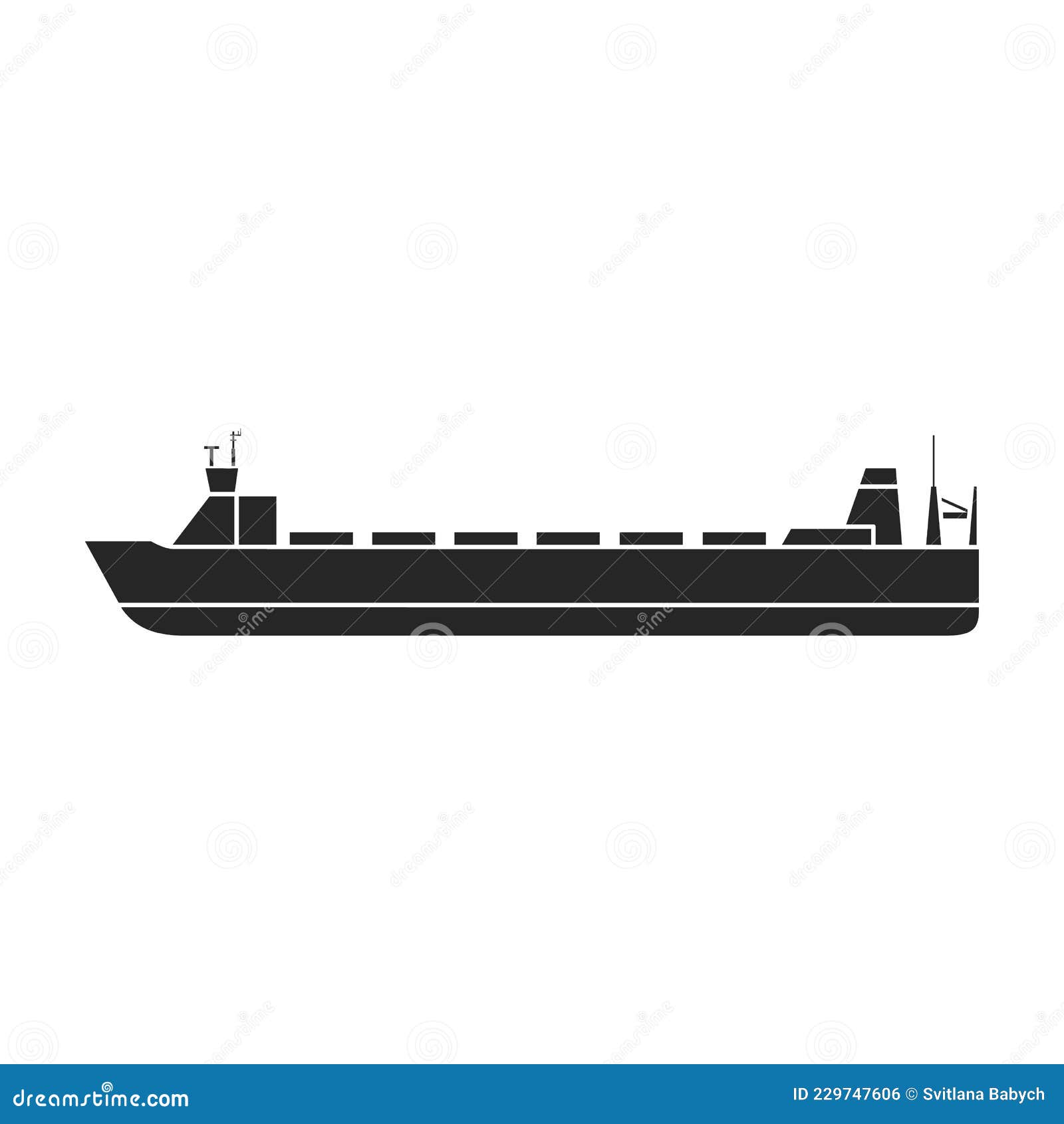 Barge Vector Icon.Black Vector Icon Isolated on White Background Barge ...