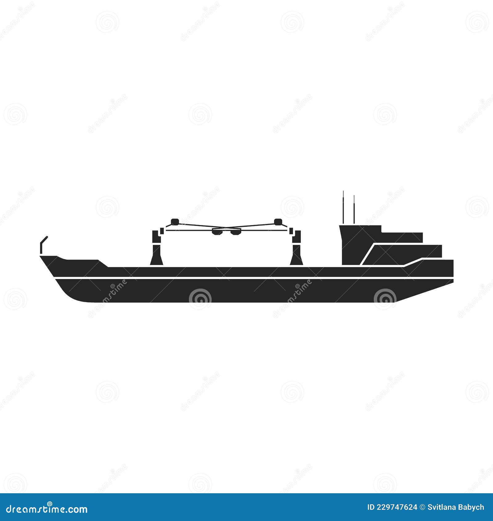 Barge Vector Icon.Black Vector Icon Isolated on White Background Barge ...